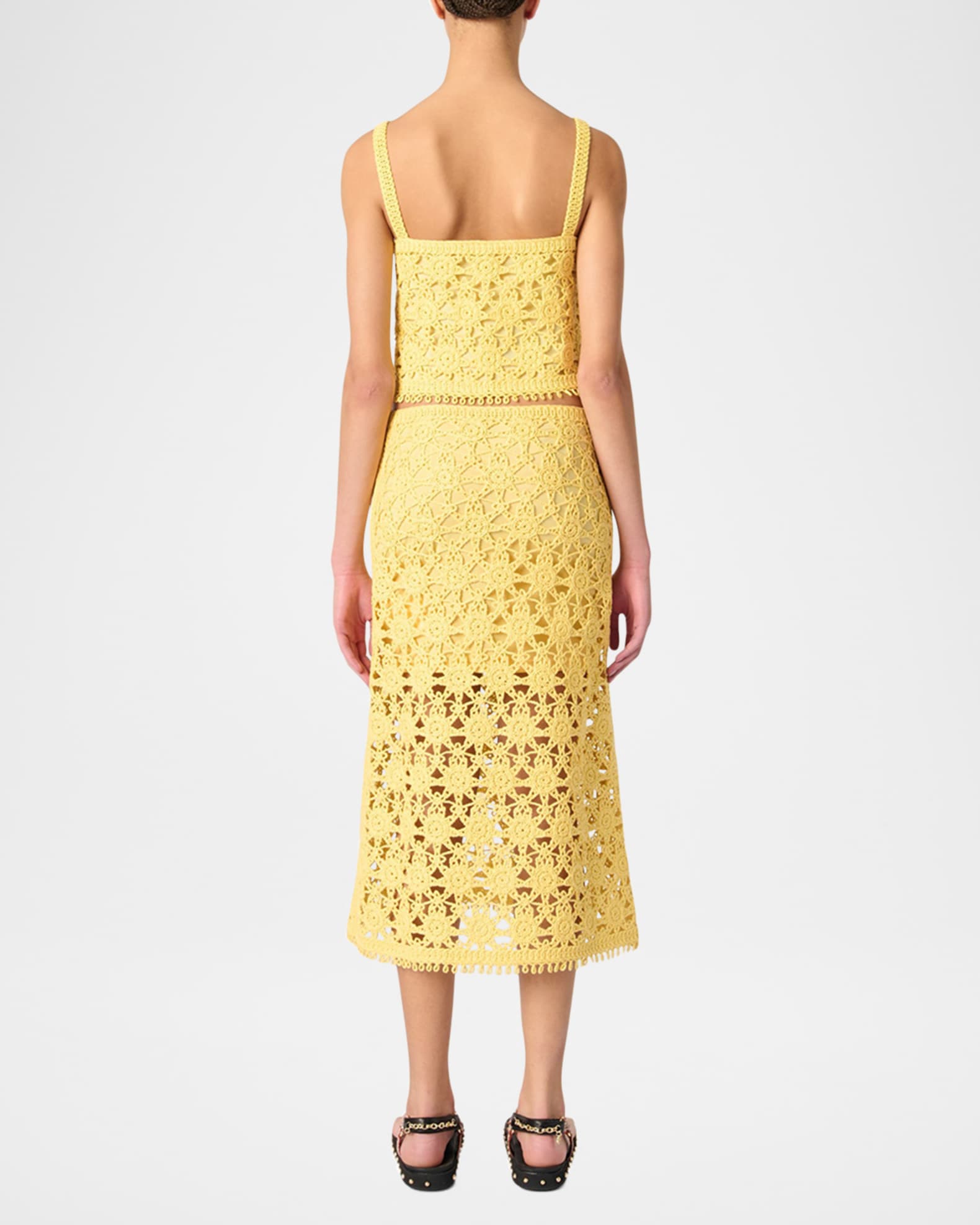 Maje Jully Crochet Midi Skirt | Neiman Marcus