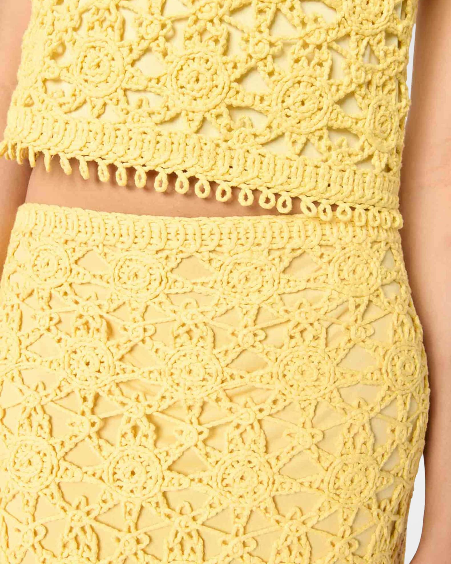 Maje Jully Crochet Midi Skirt | Neiman Marcus