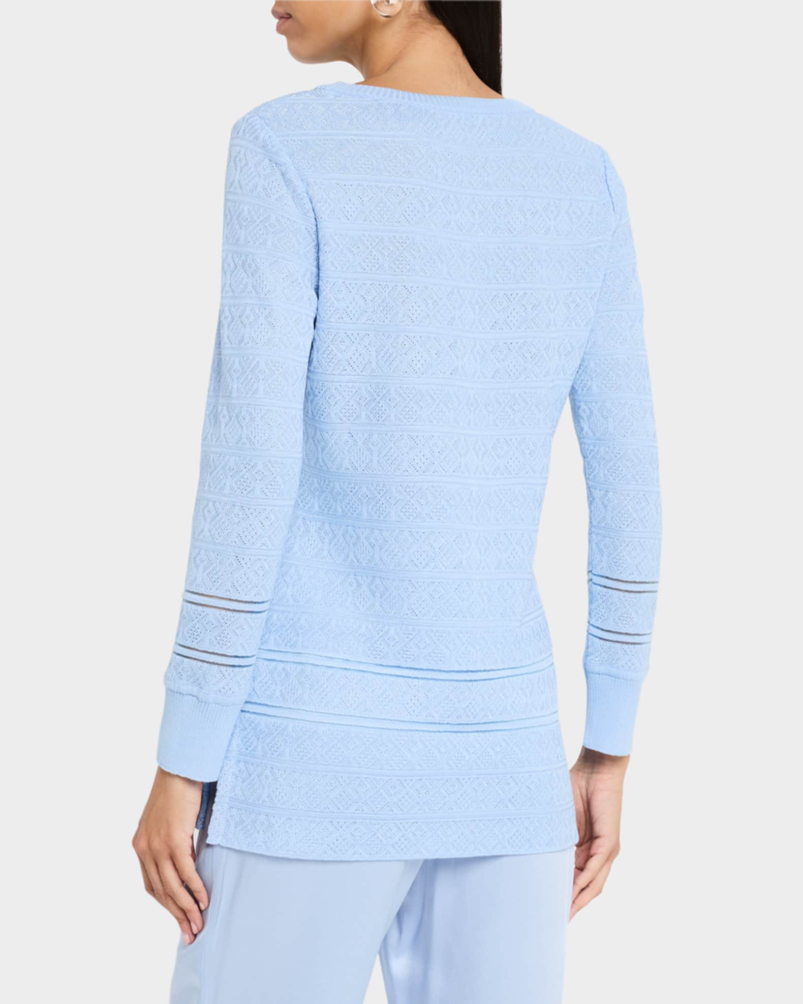 Misook Heritage Fit Diamond Pointelle-Knit Tunic | Neiman Marcus