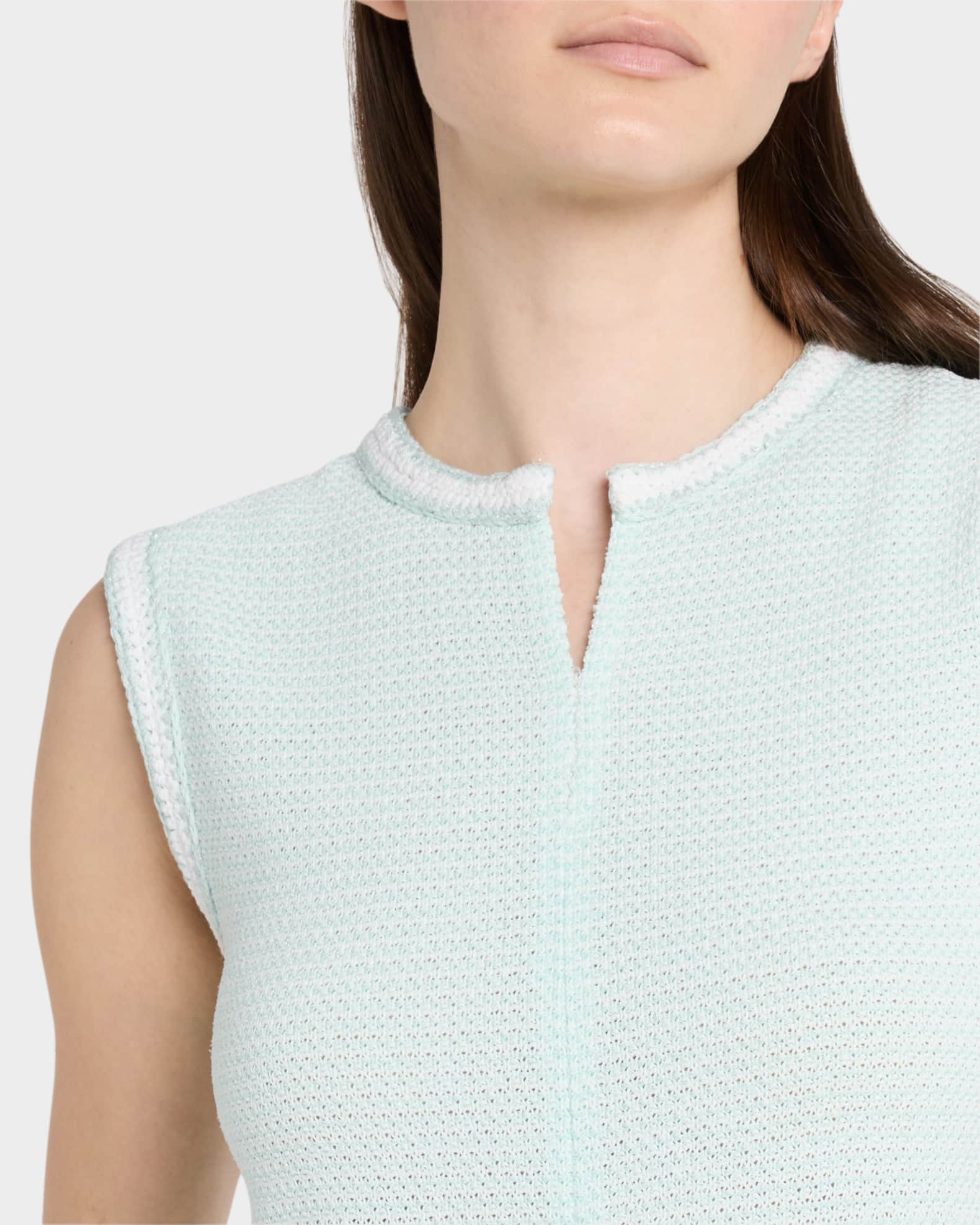 Misook Modern-Fit Sleeveless Tweed Knit Dress | Neiman Marcus