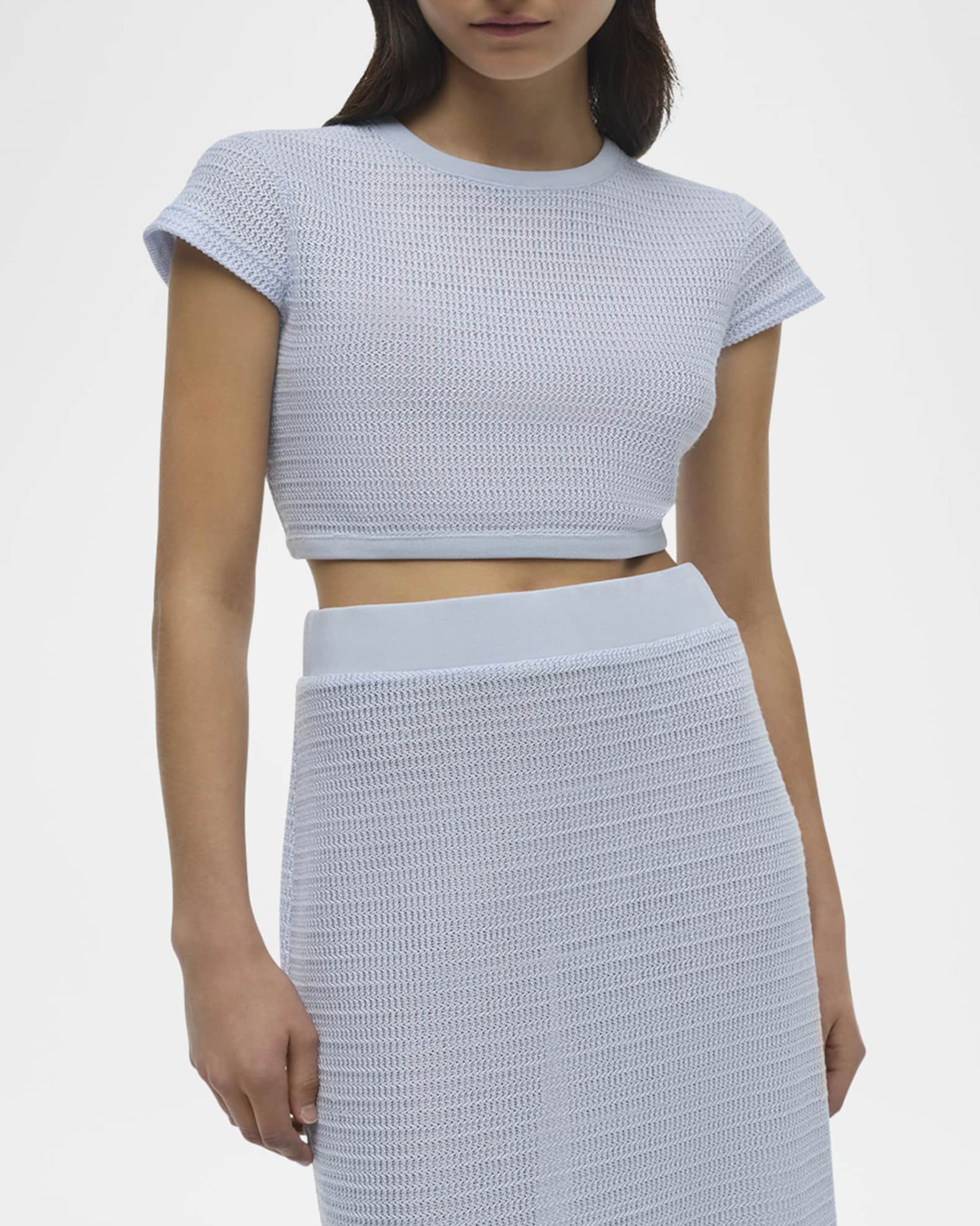 SIMKHAI Lidi Knit Crop Top | Neiman Marcus