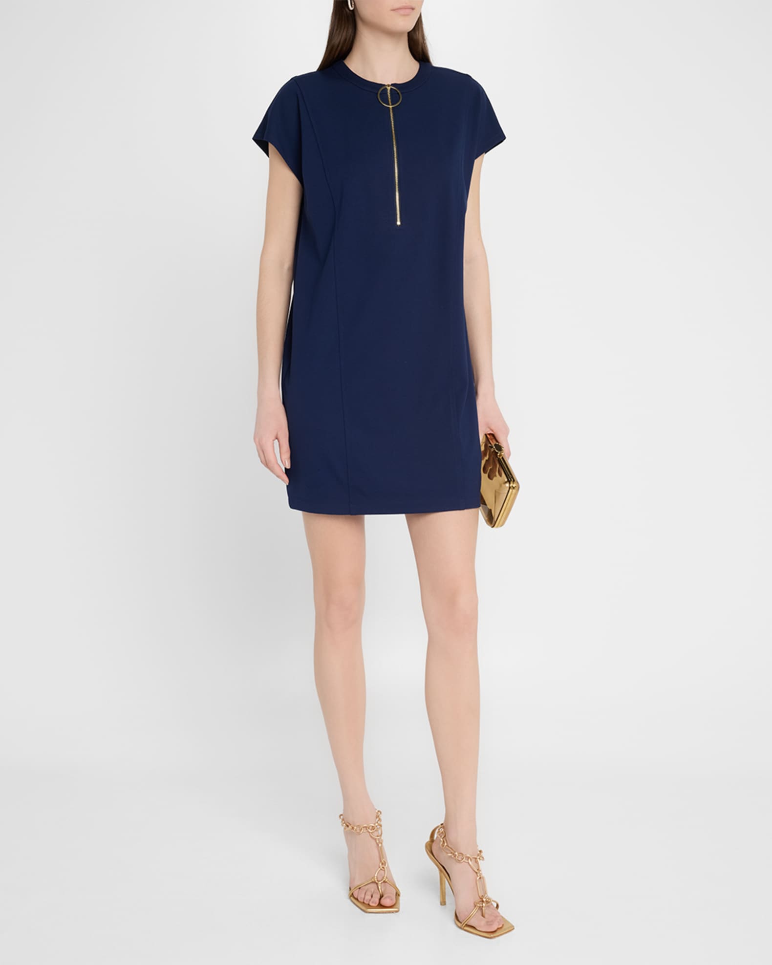 Trina Turk Doubles Zip-Front Mini Shift Dress | Neiman Marcus