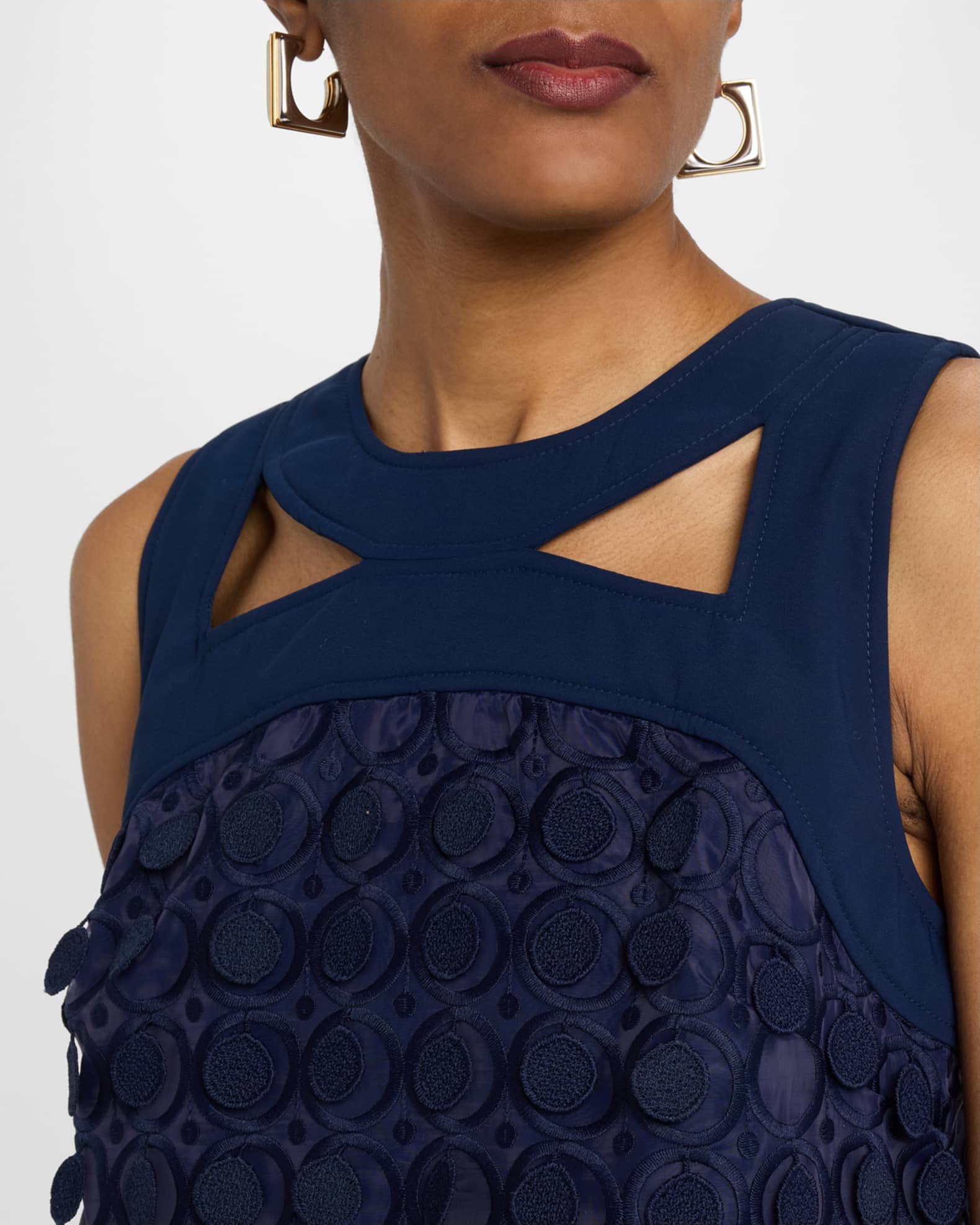 Trina Turk Bev 2 Cutout Woven Paillette Mini Dress | Neiman Marcus