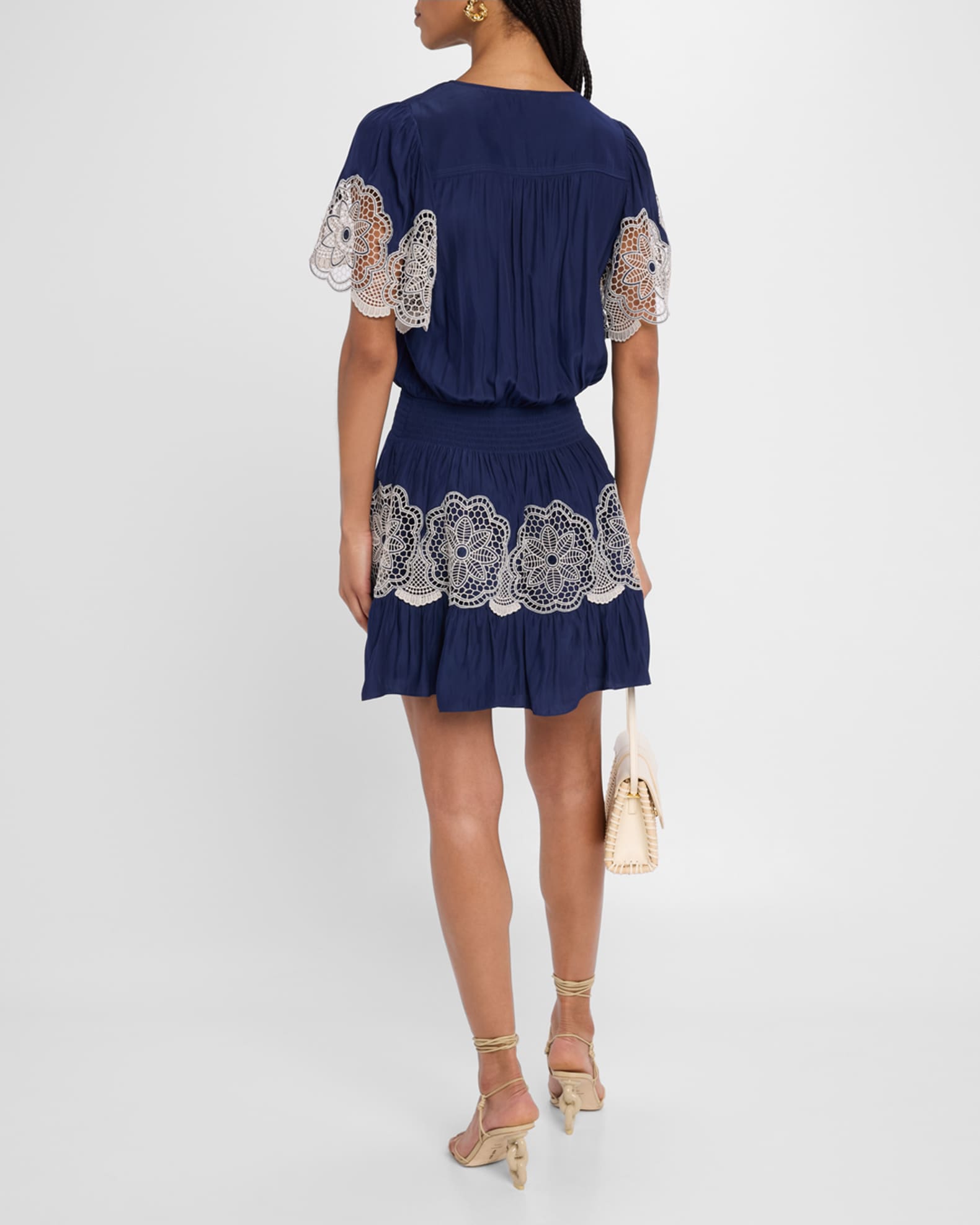 Ramy Brook Romi Embellished Smocked Mini Dress | Neiman Marcus