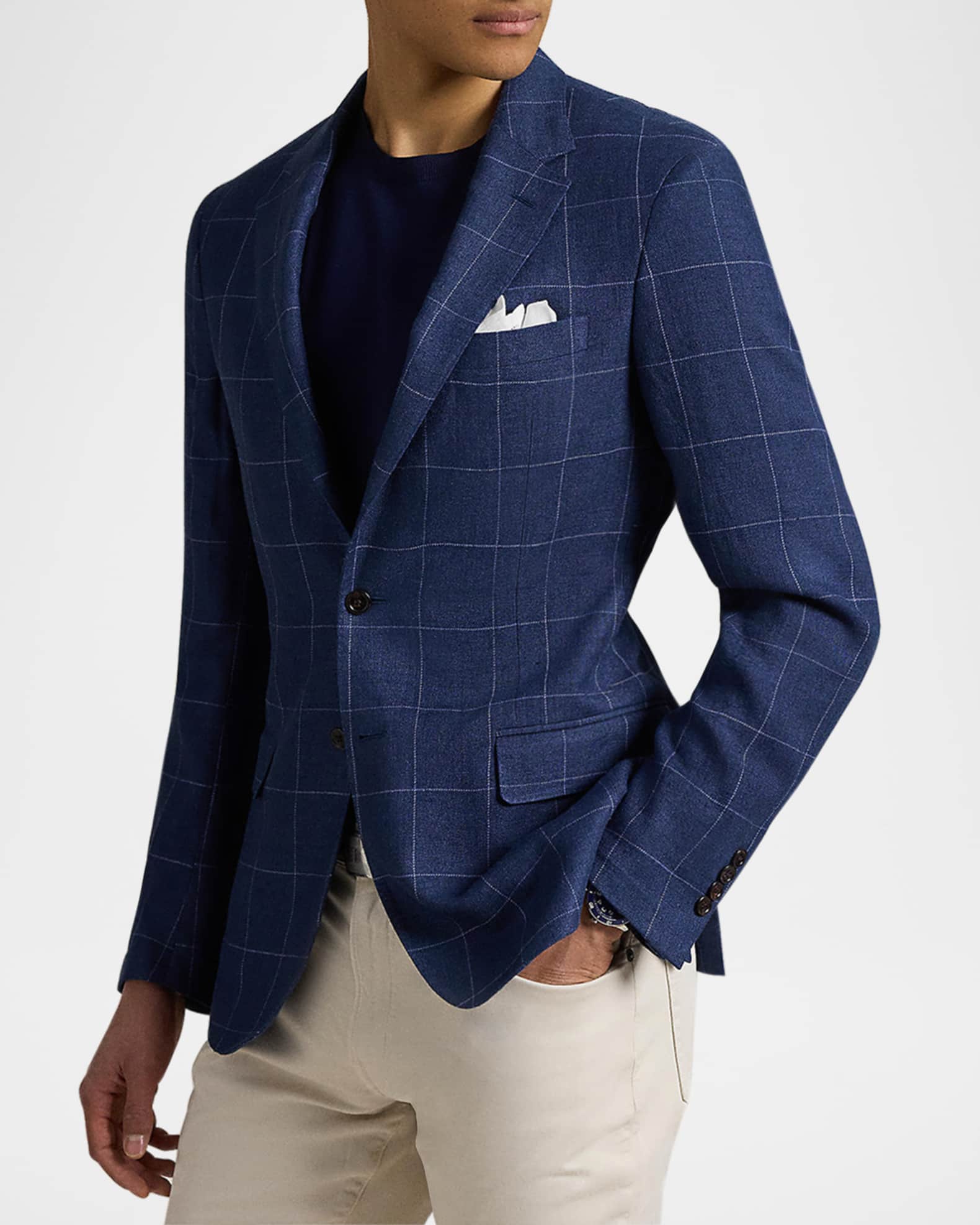 Polo Ralph Lauren Men's Tailored Windowpane Sport Coat | Neiman Marcus