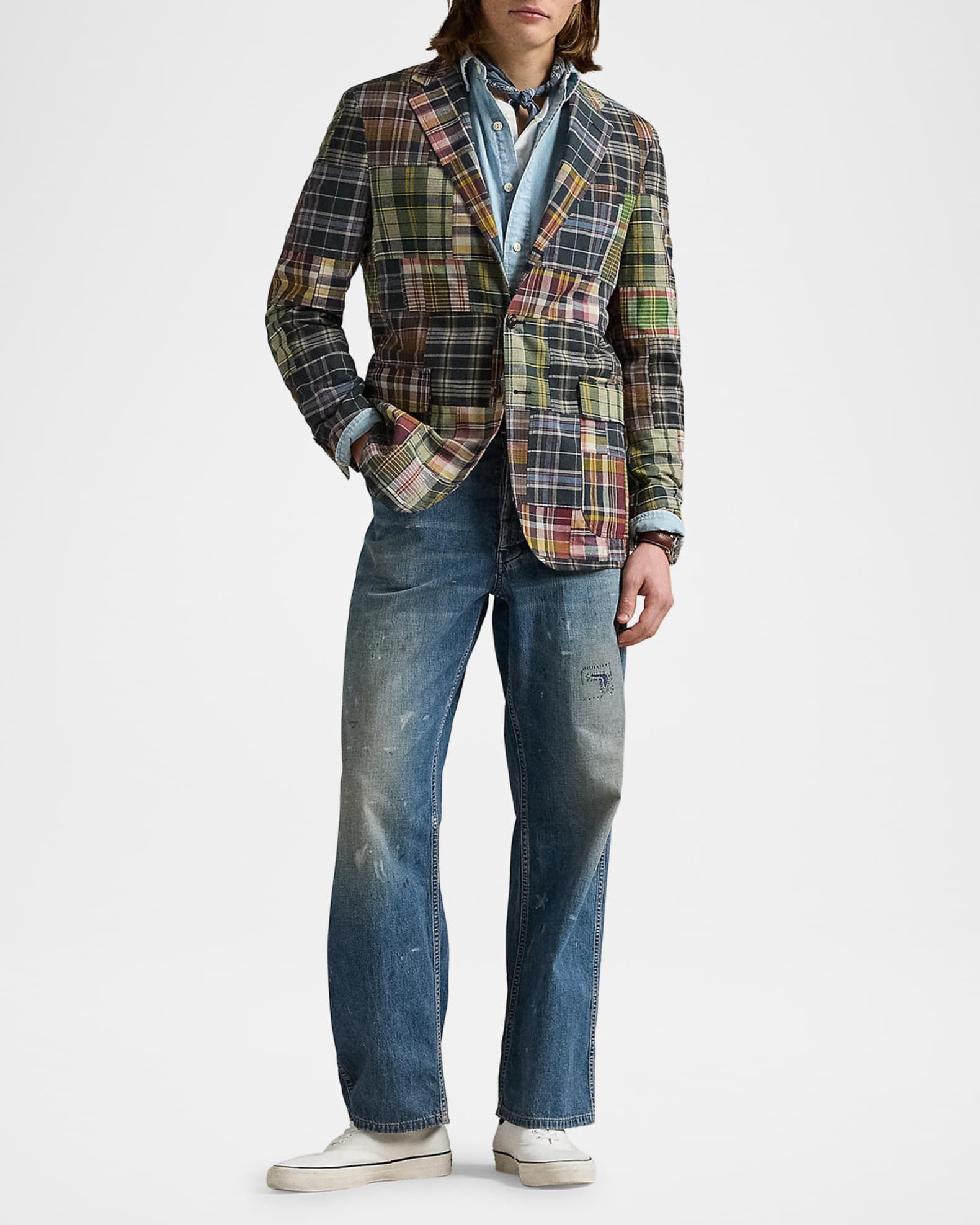 Polo Ralph Lauren Men's Soft Tailored Patchwork Sport Coat | Neiman Marcus