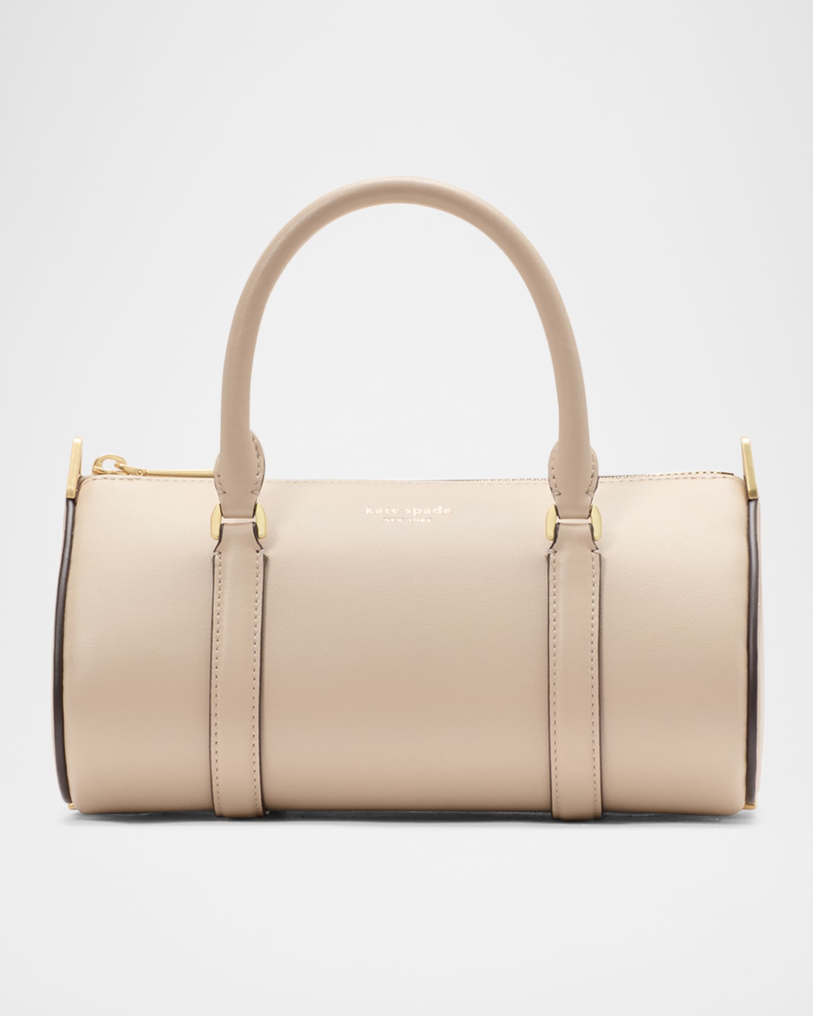 kate spade new york spade icon small leather barrel top-handle bag ...