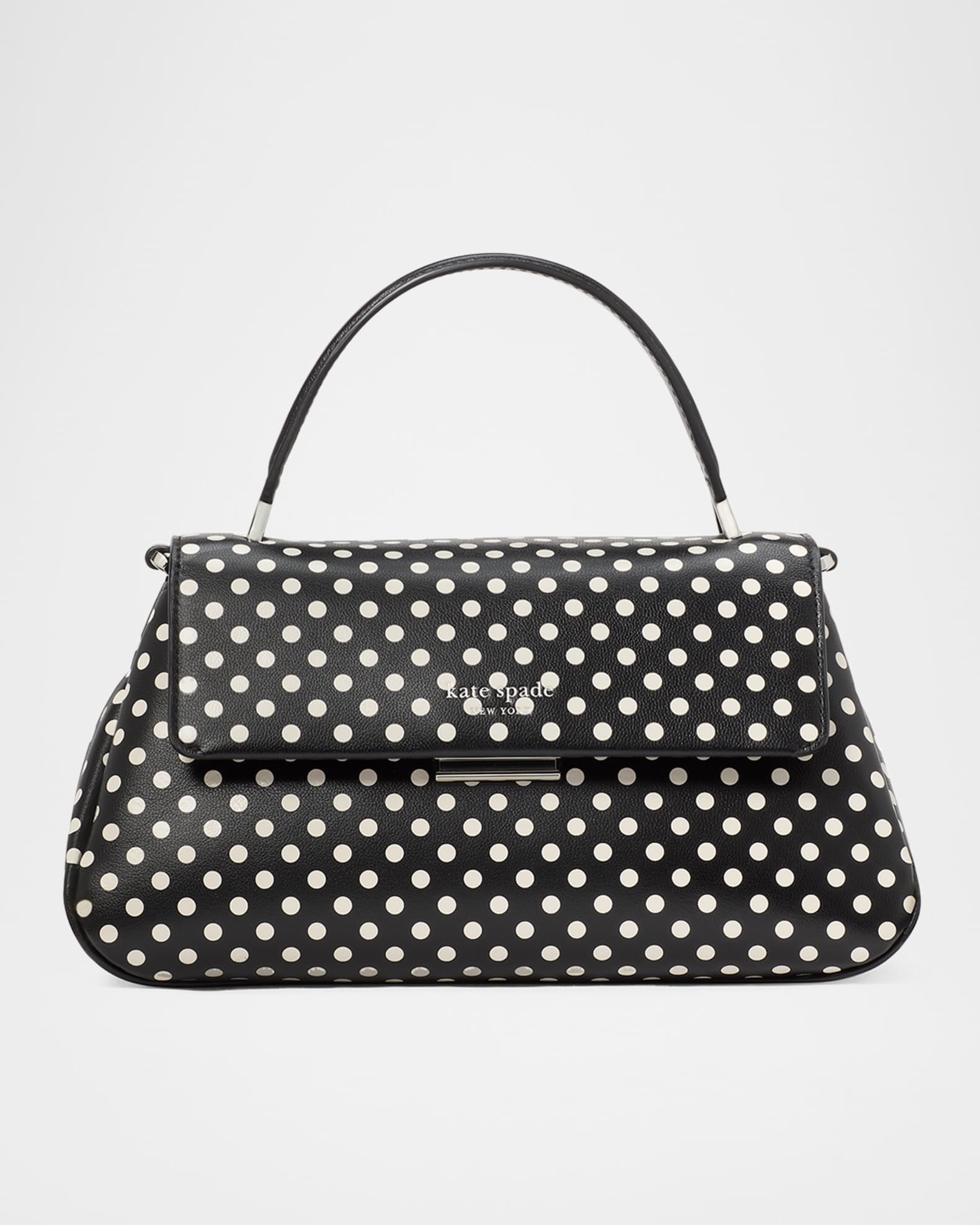 kate spade new york grace small polka dot leather top-handle bag ...
