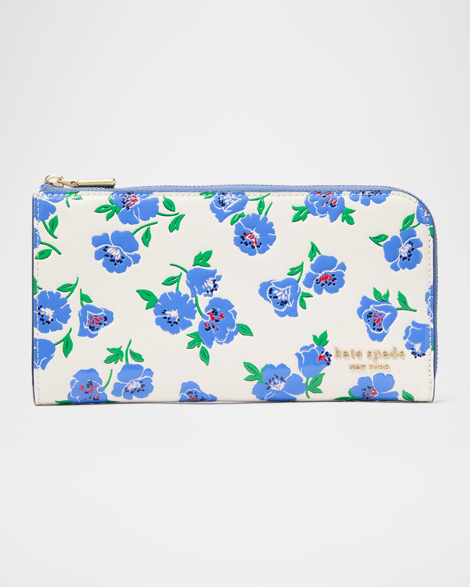 kate spade new york devin springtime blooms leather continental wallet ...