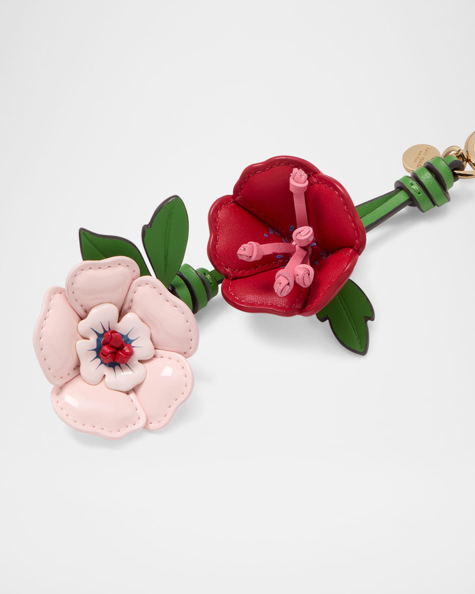 kate spade new york in the garden flower leather keychain | Neiman Marcus