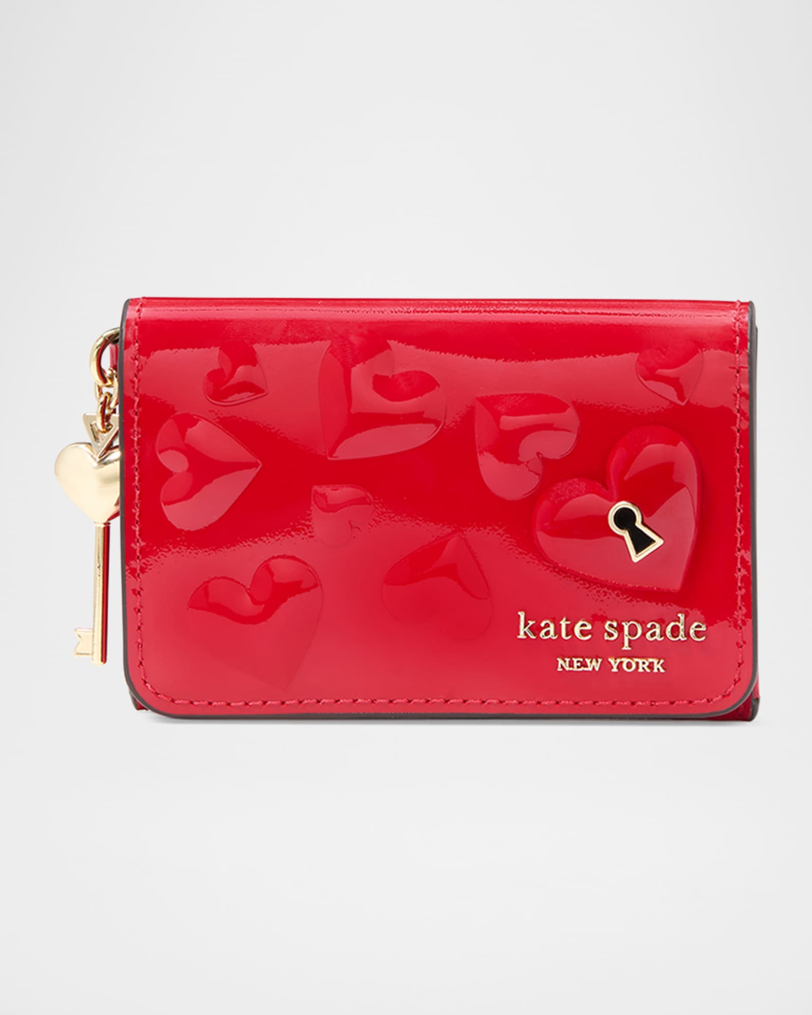 kate spade new york key to my heart patent leather card case | Neiman ...
