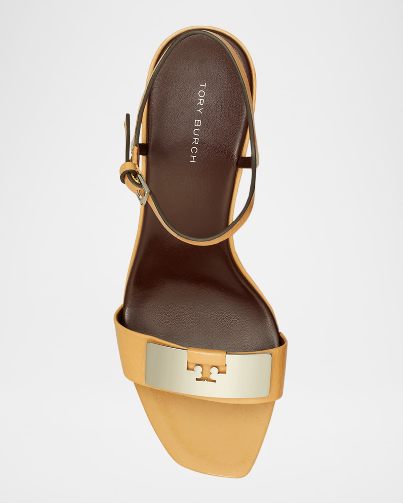 Tory Burch Gigi Leather Bar Ankle-Strap Wedge Sandals | Neiman Marcus