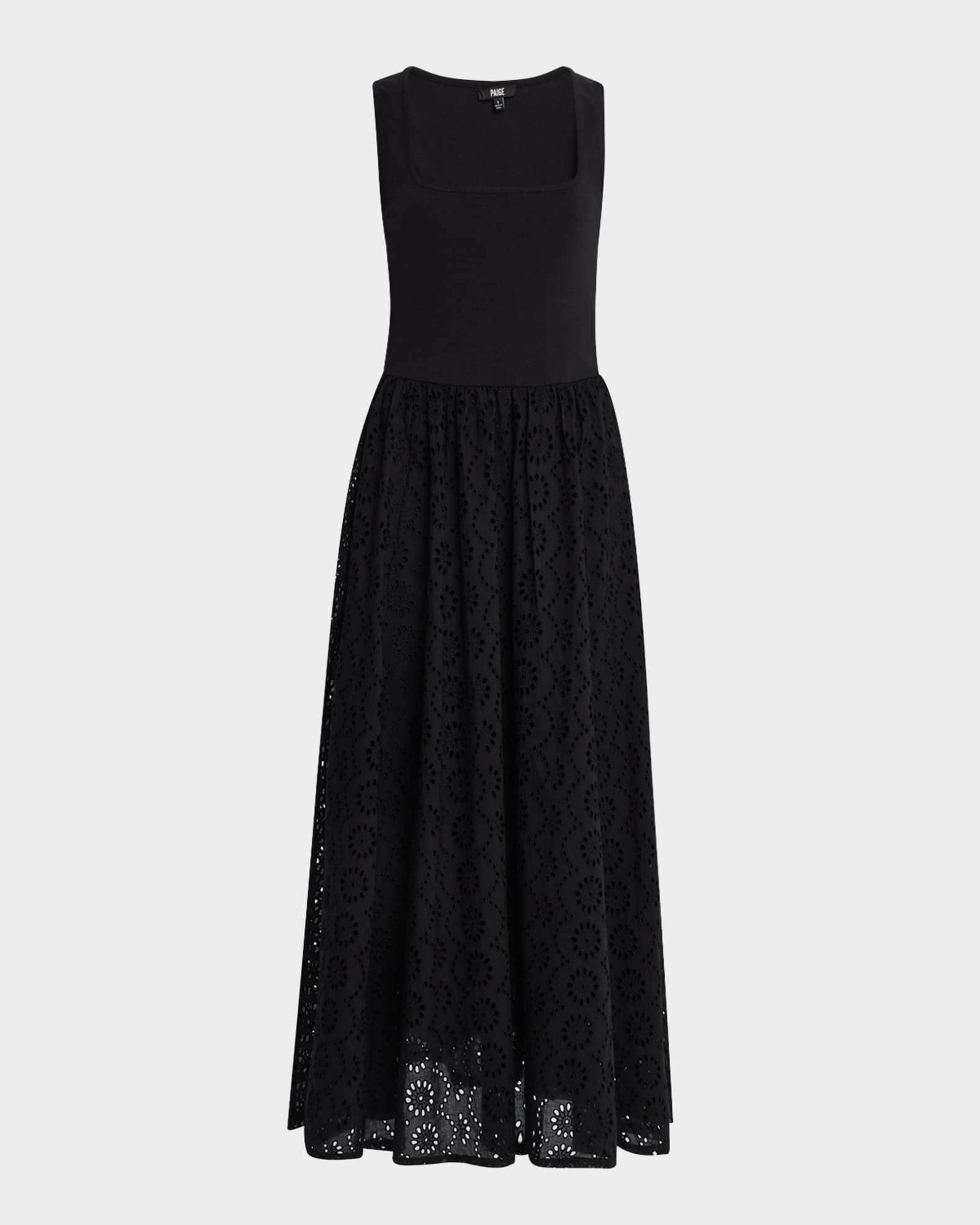 PAIGE Morel Sleeveless Eyelet Maxi Dress | Neiman Marcus