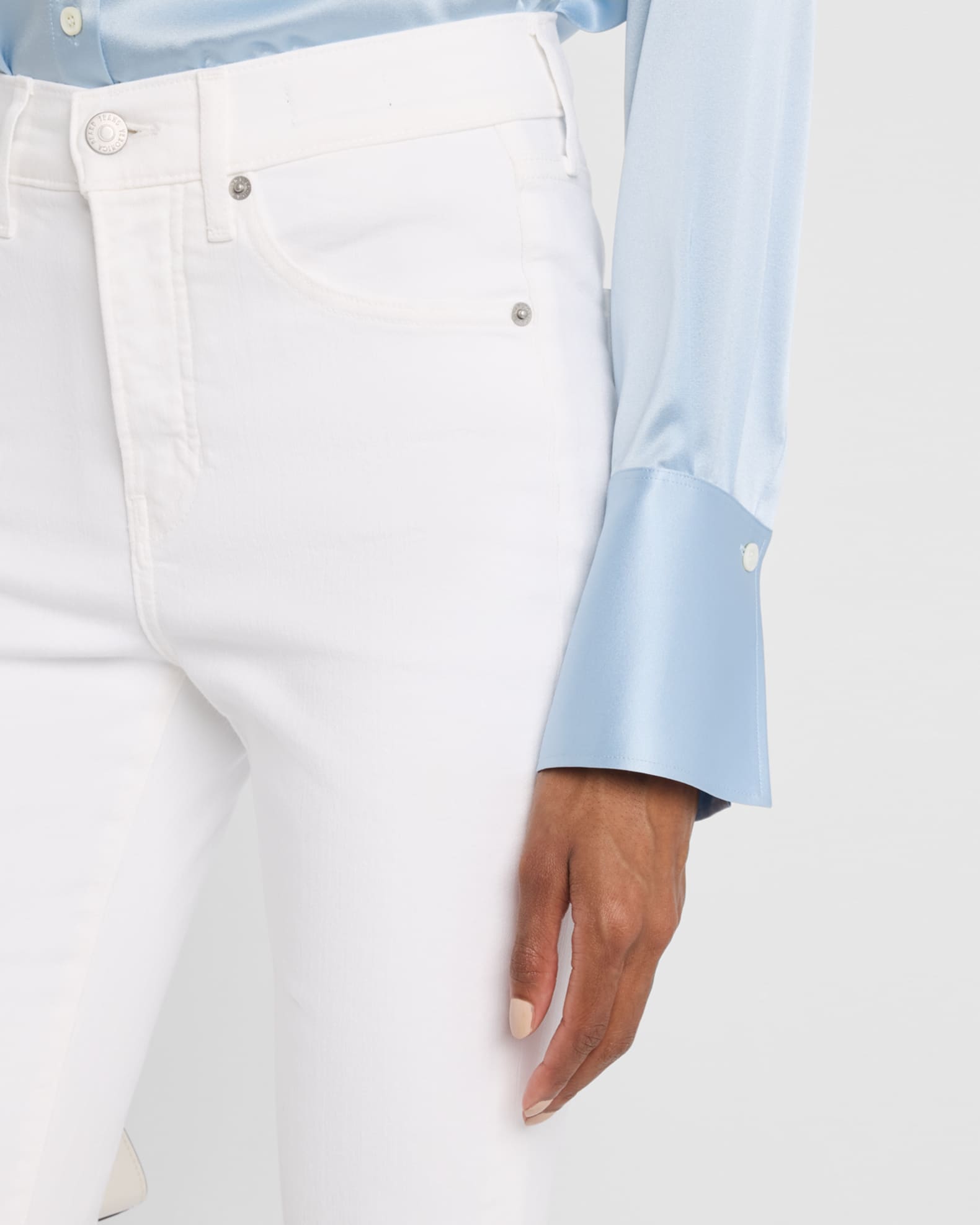 Veronica Beard Beverly High-Rise Skinny Flare Jeans | Neiman Marcus