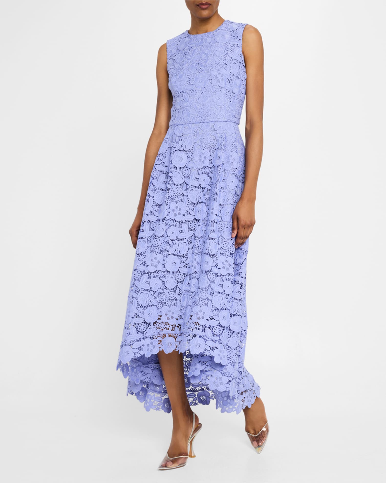 Shoshanna Daniela High-Low Floral Lace Maxi Dress | Neiman Marcus