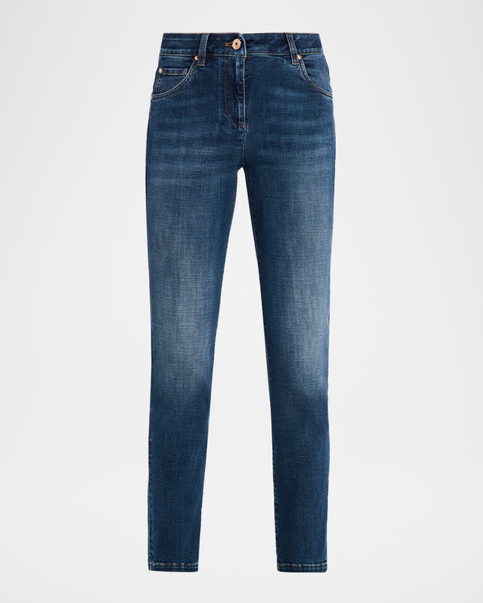 Brunello Cucinelli High Rise Skinny-Leg Jeans | Neiman Marcus