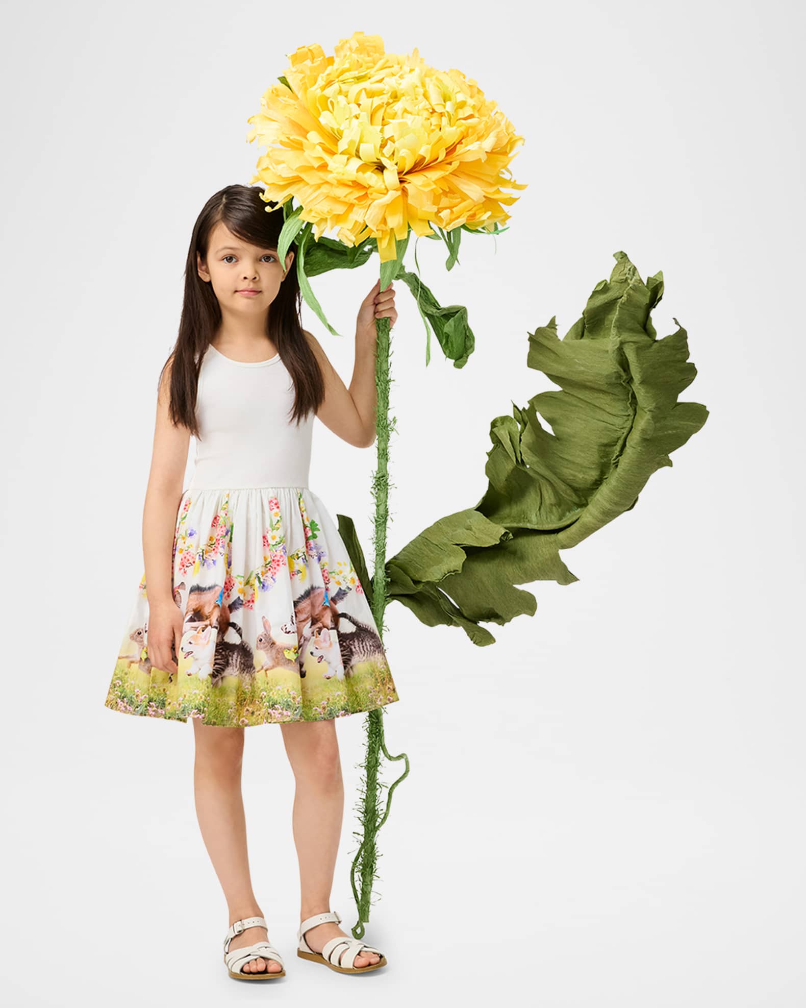 Molo Girl's Cassandra Graphic Dress, Size 7-10 | Neiman Marcus