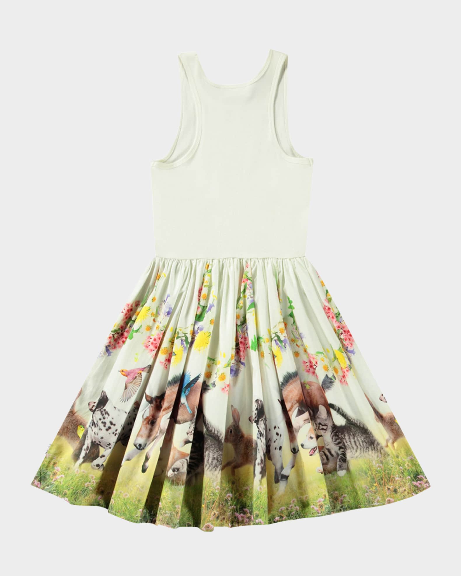 Molo Girl's Cassandra Printed Combo Dress, Size 3T-6 | Neiman Marcus