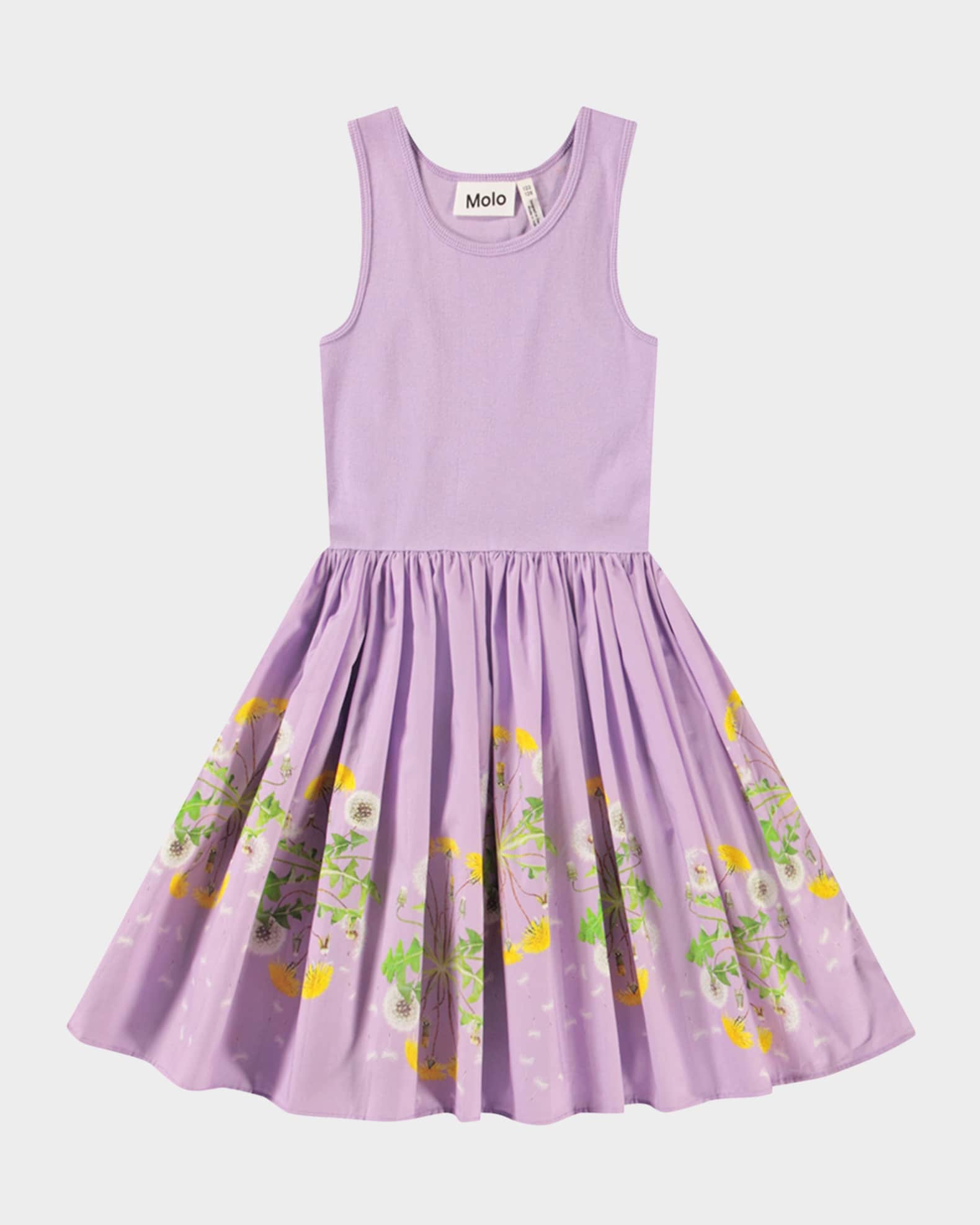 Girl's Cassandra Floral-Print Combo Dress | Neiman Marcus