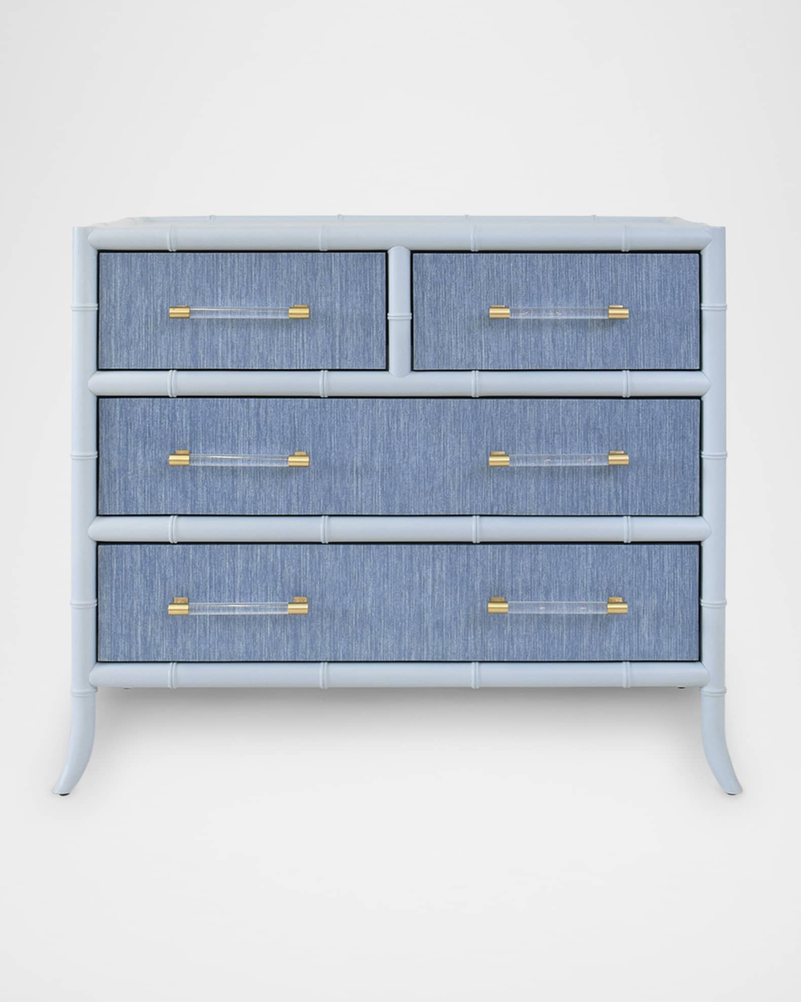 Worlds Away Beckett 4-Drawer Chest, Blue | Neiman Marcus