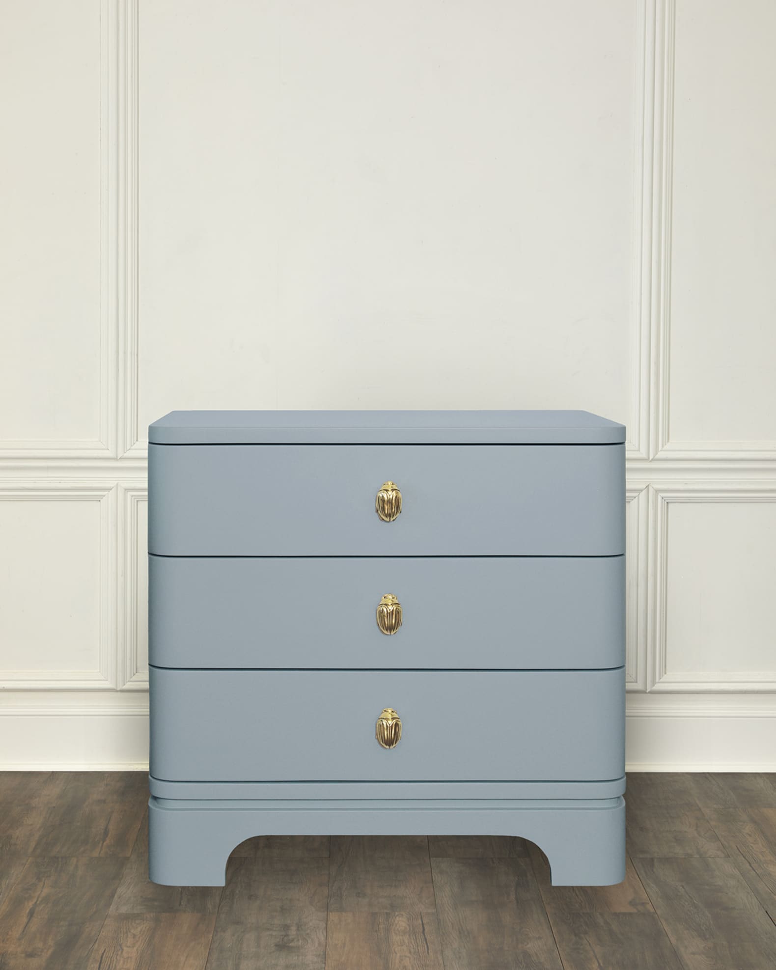 Worlds Away Fortune 3-Drawer Side Table, Light Blue | Neiman Marcus