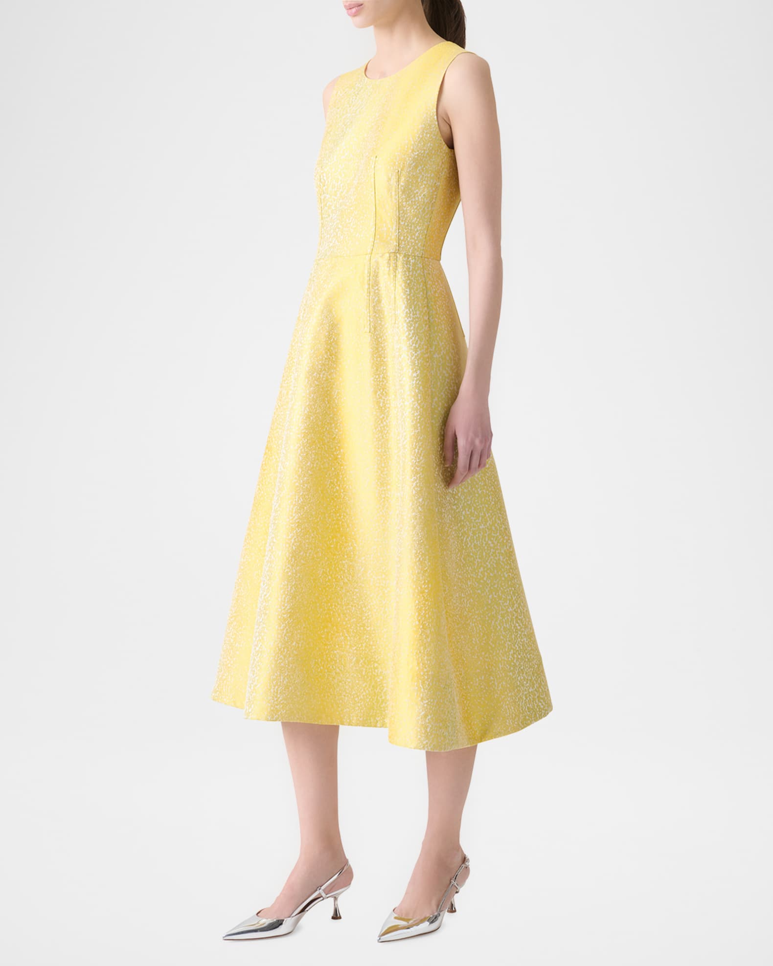 Akris Sleeveless Midi A-Line Dress | Neiman Marcus