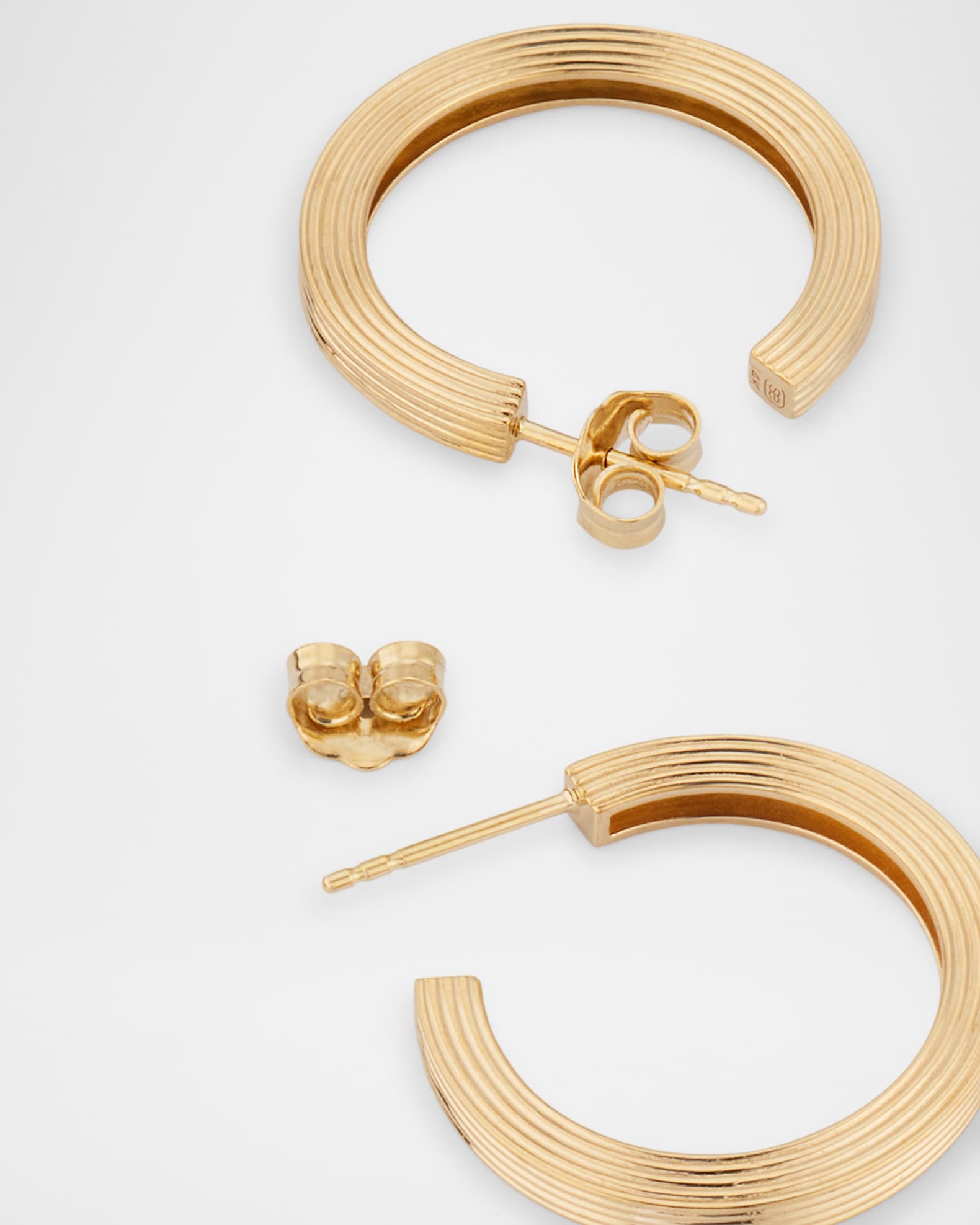 Sydney Evan Fluted Prong-Set Diamond Hoop Earrings | Neiman Marcus
