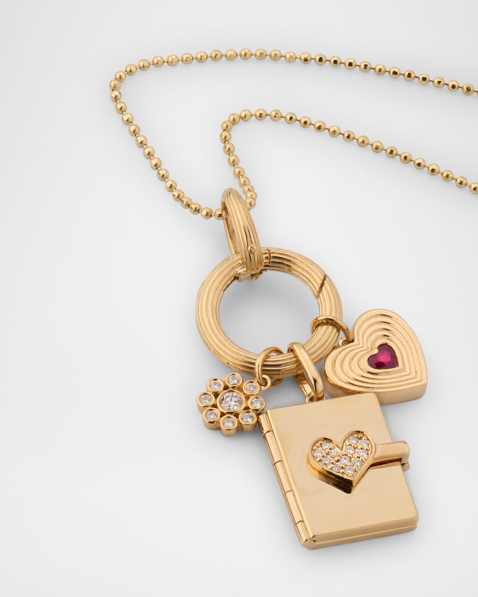 Sydney Evan Heart Locket Necklace Combo | Neiman Marcus