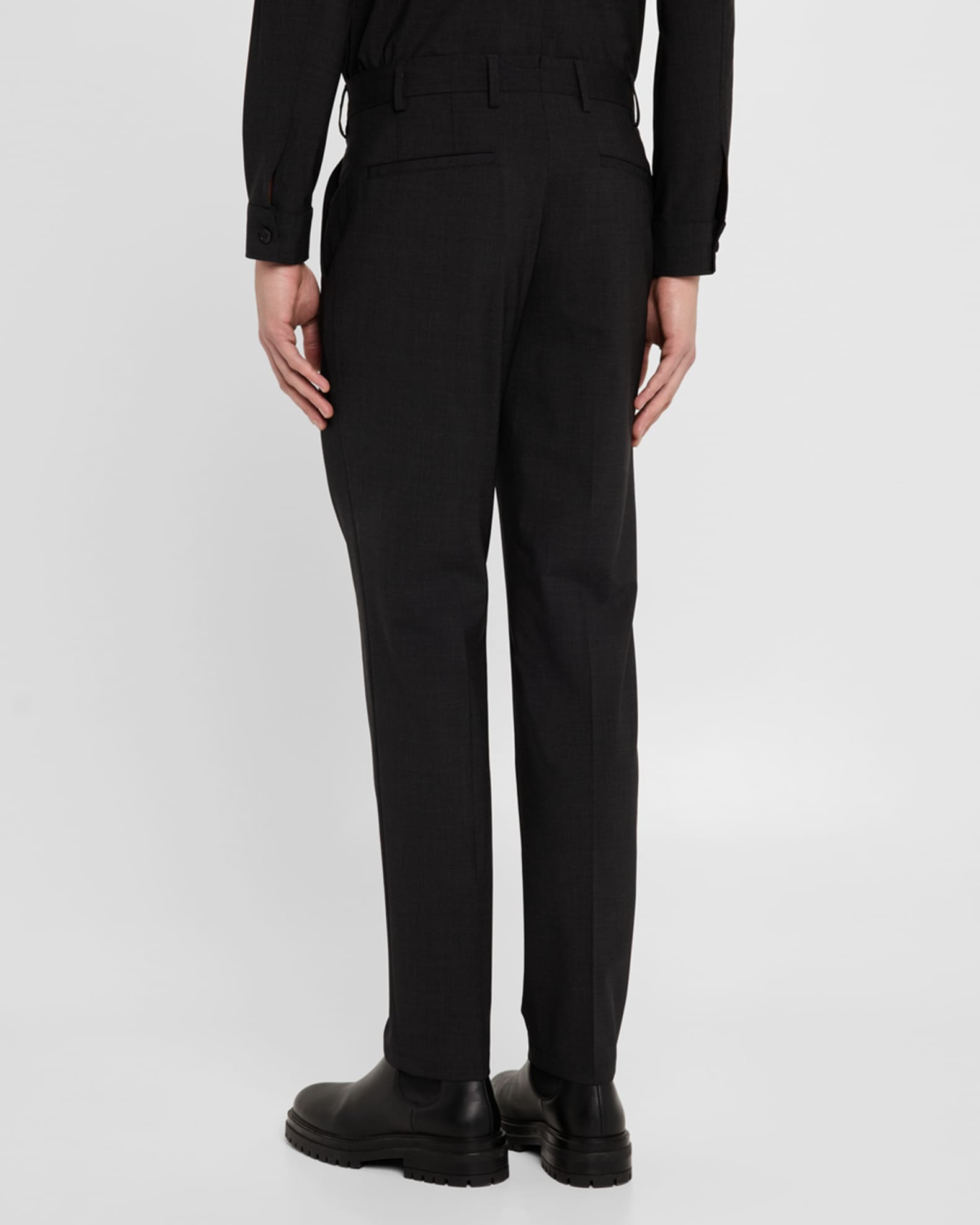 Bugatchi Men's Regular-Fit Stretch Wool Pants | Neiman Marcus