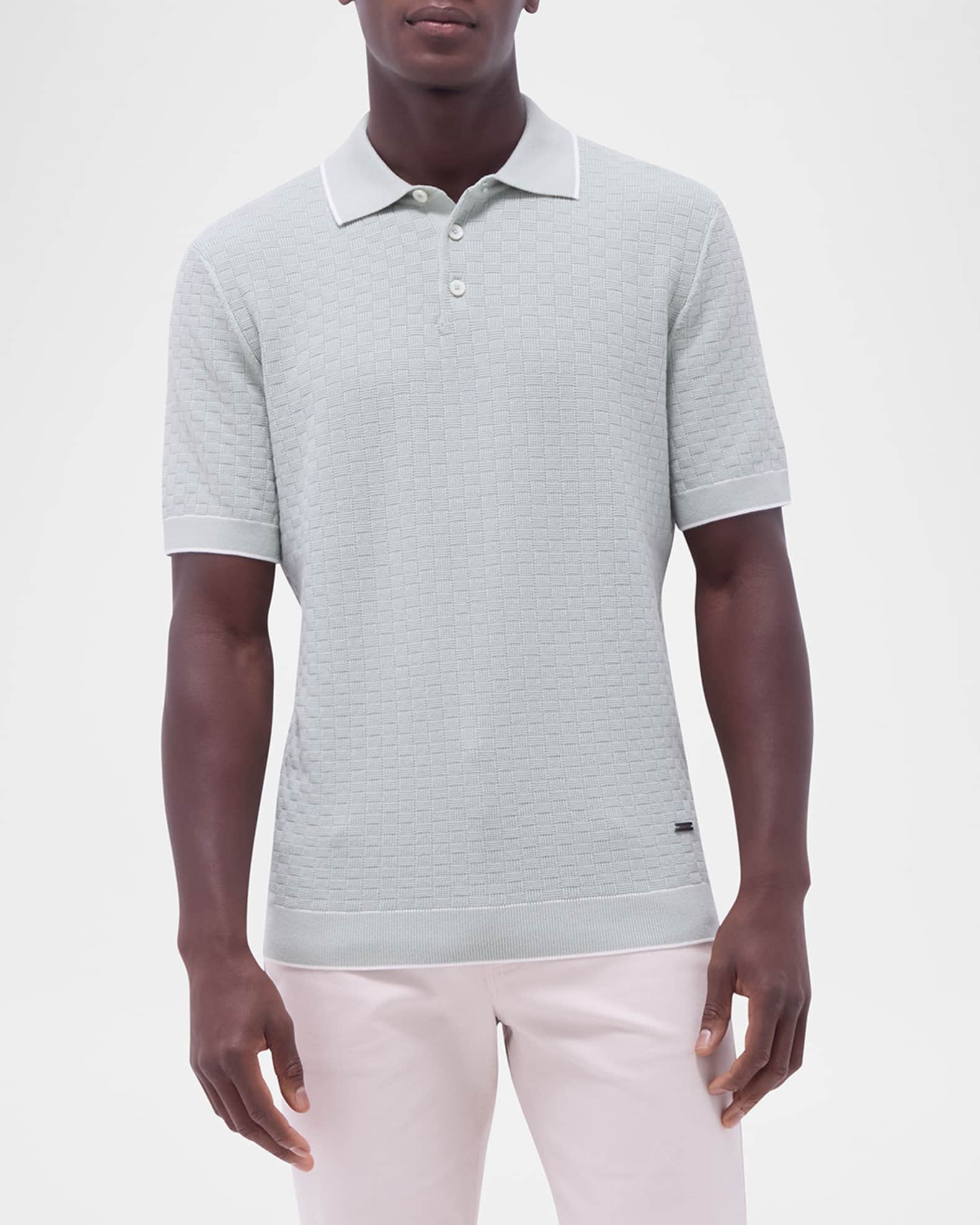 Bugatchi Men's Short-Sleeve Polo Shirt | Neiman Marcus