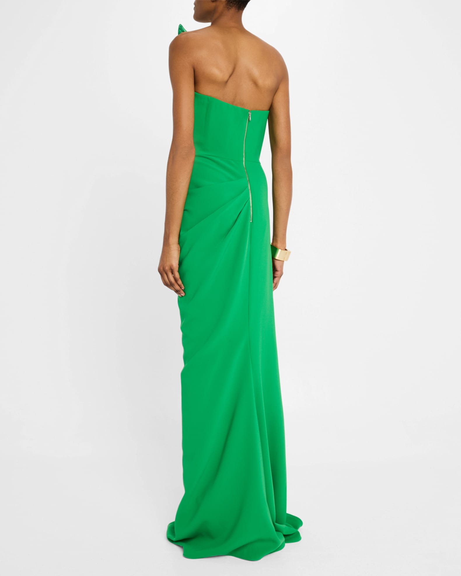 Jovani Strapless Asymmetric Column Gown | Neiman Marcus