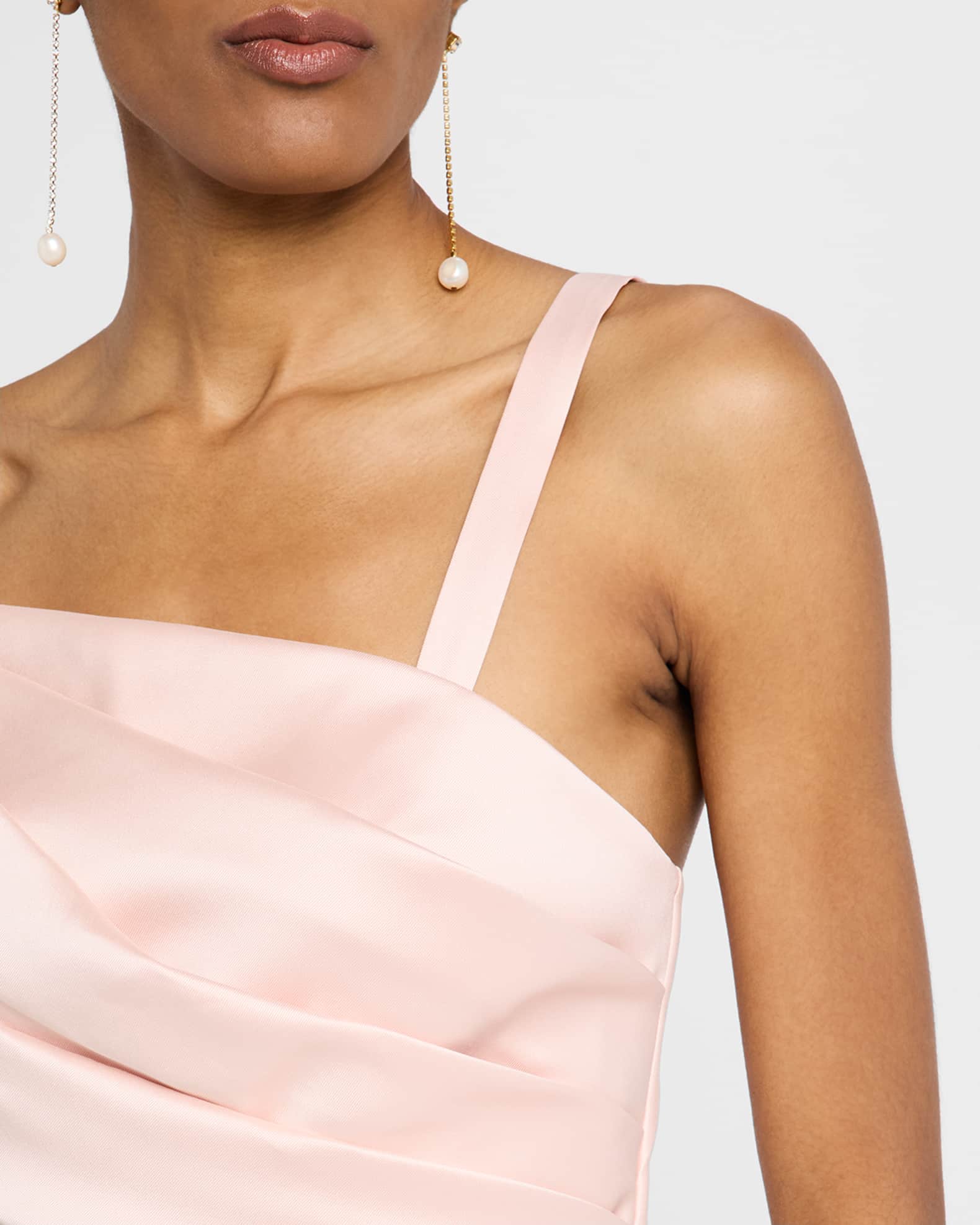 Jovani Strapless Asymmetric Trumpet Gown | Neiman Marcus