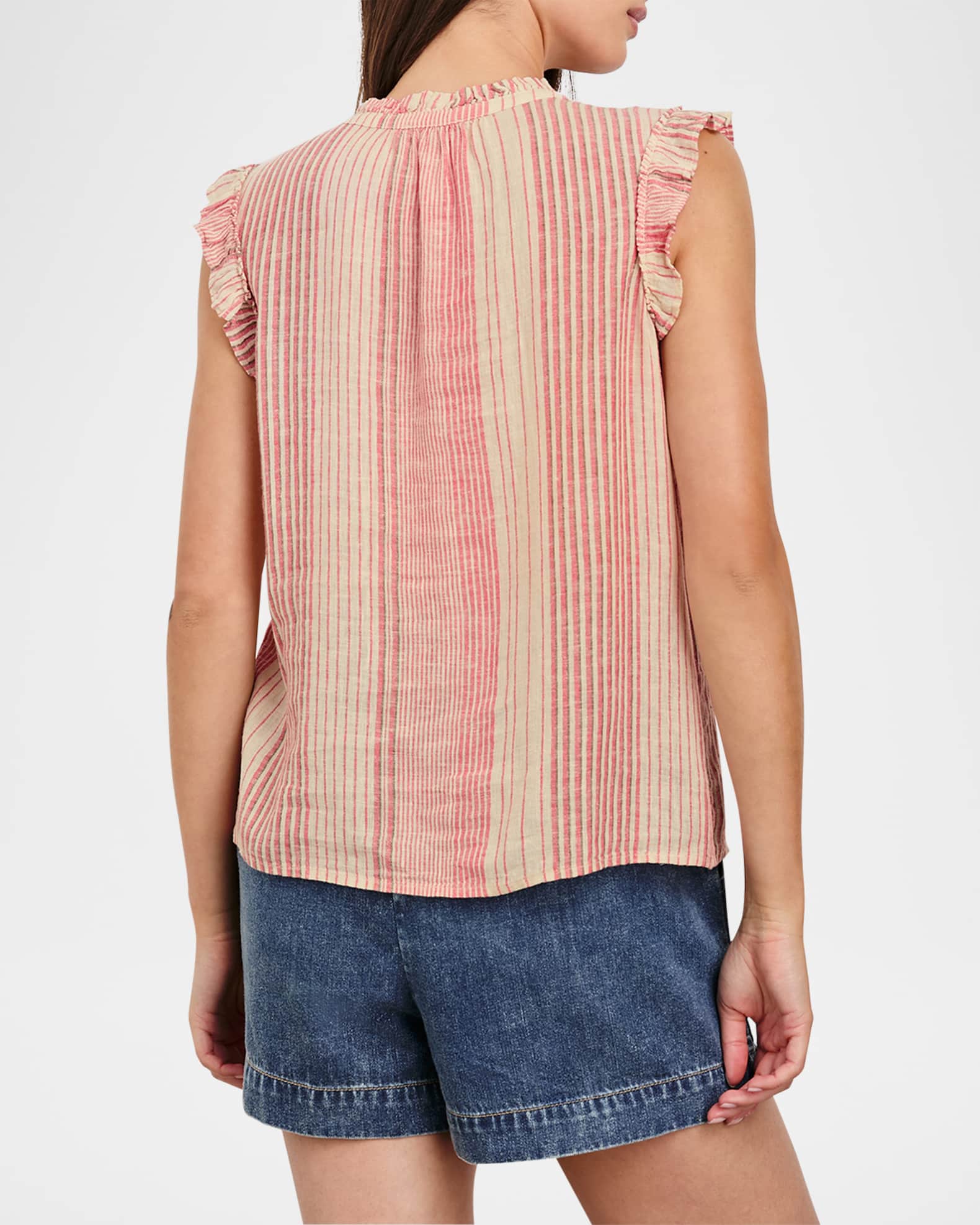 Rails Arlene Striped Linen Blouse | Neiman Marcus