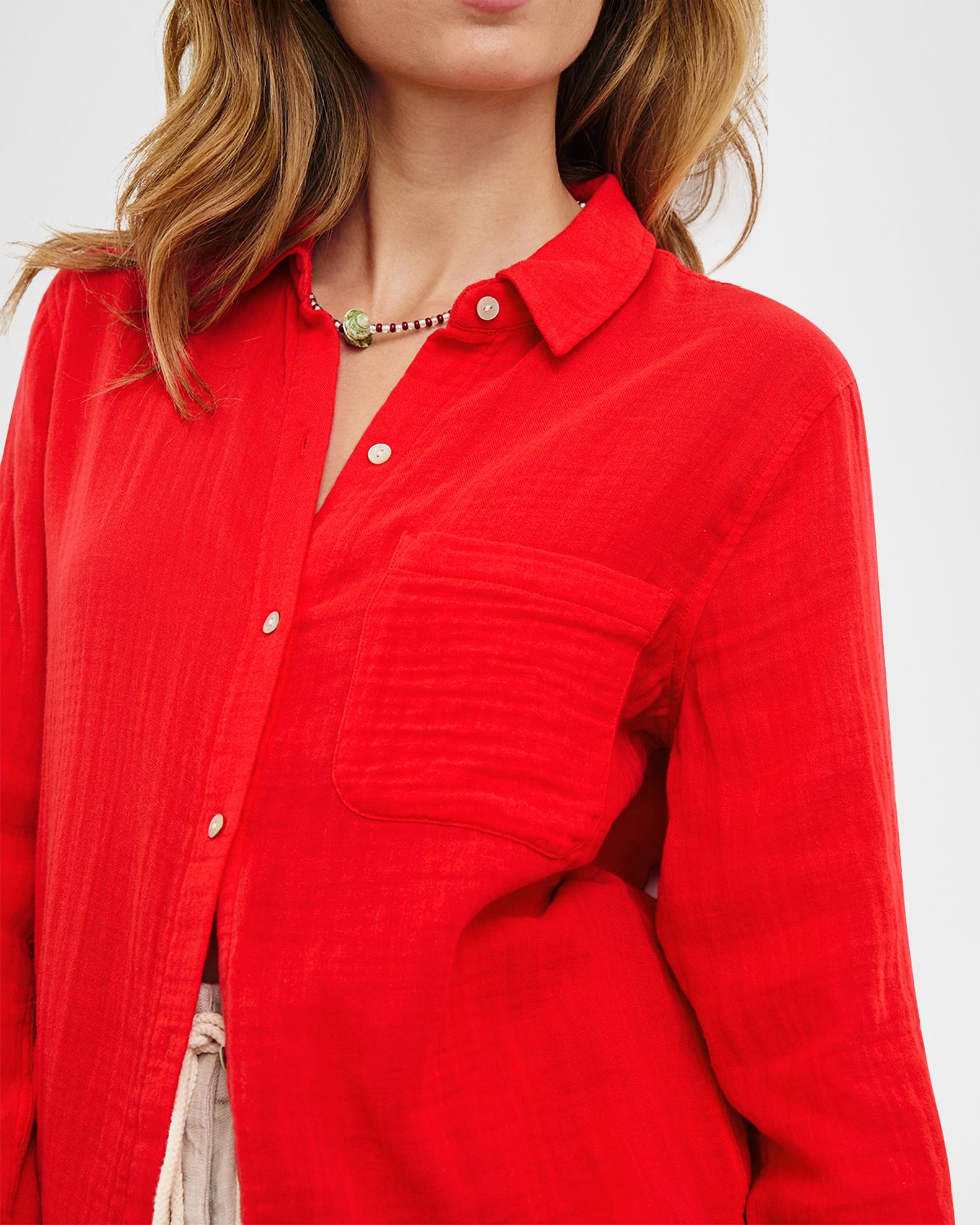 Rails Ellis Gauze Button-Front Shirt | Neiman Marcus