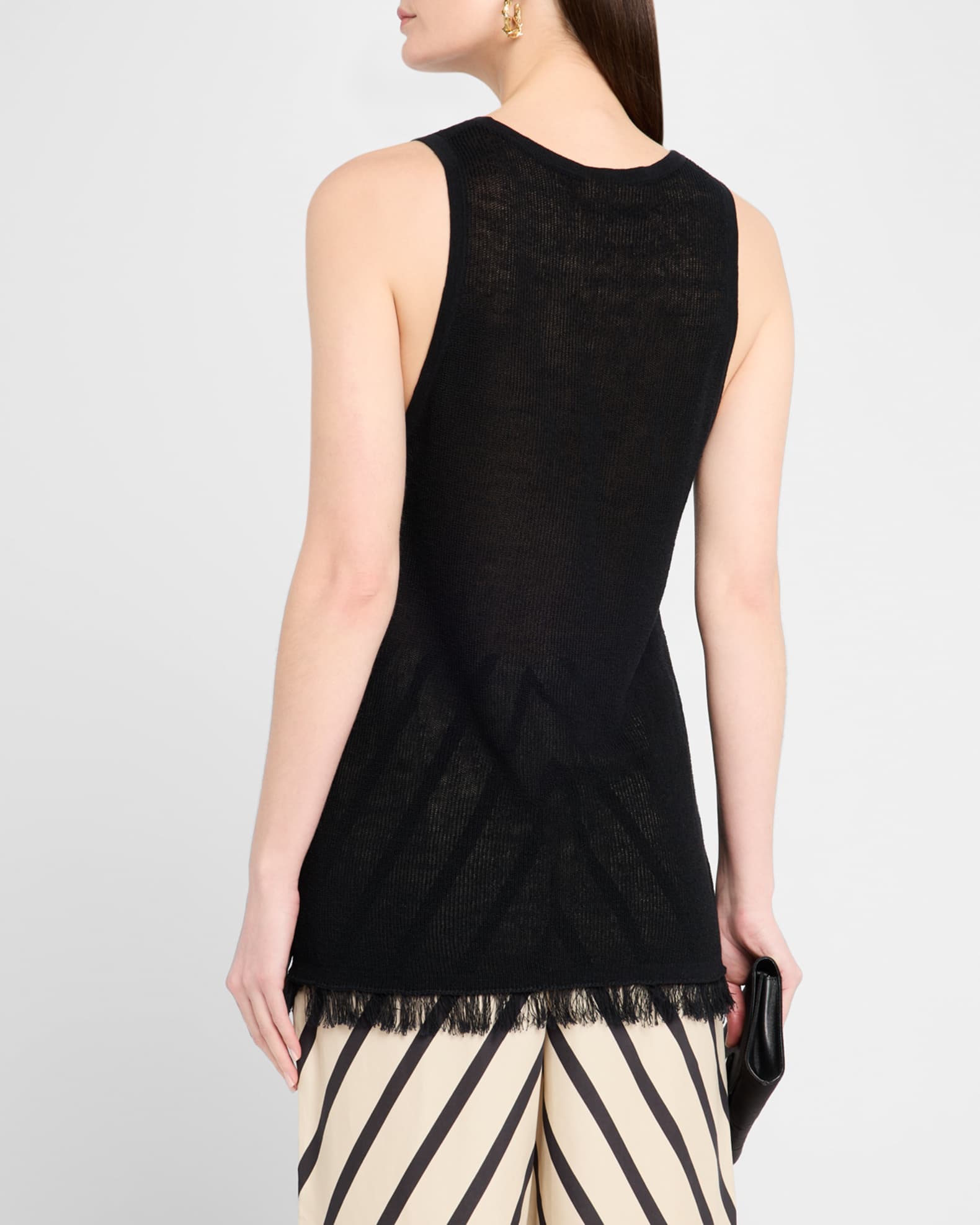 By Malene Birger Rhys Fringe-Hem Knit Tank | Neiman Marcus