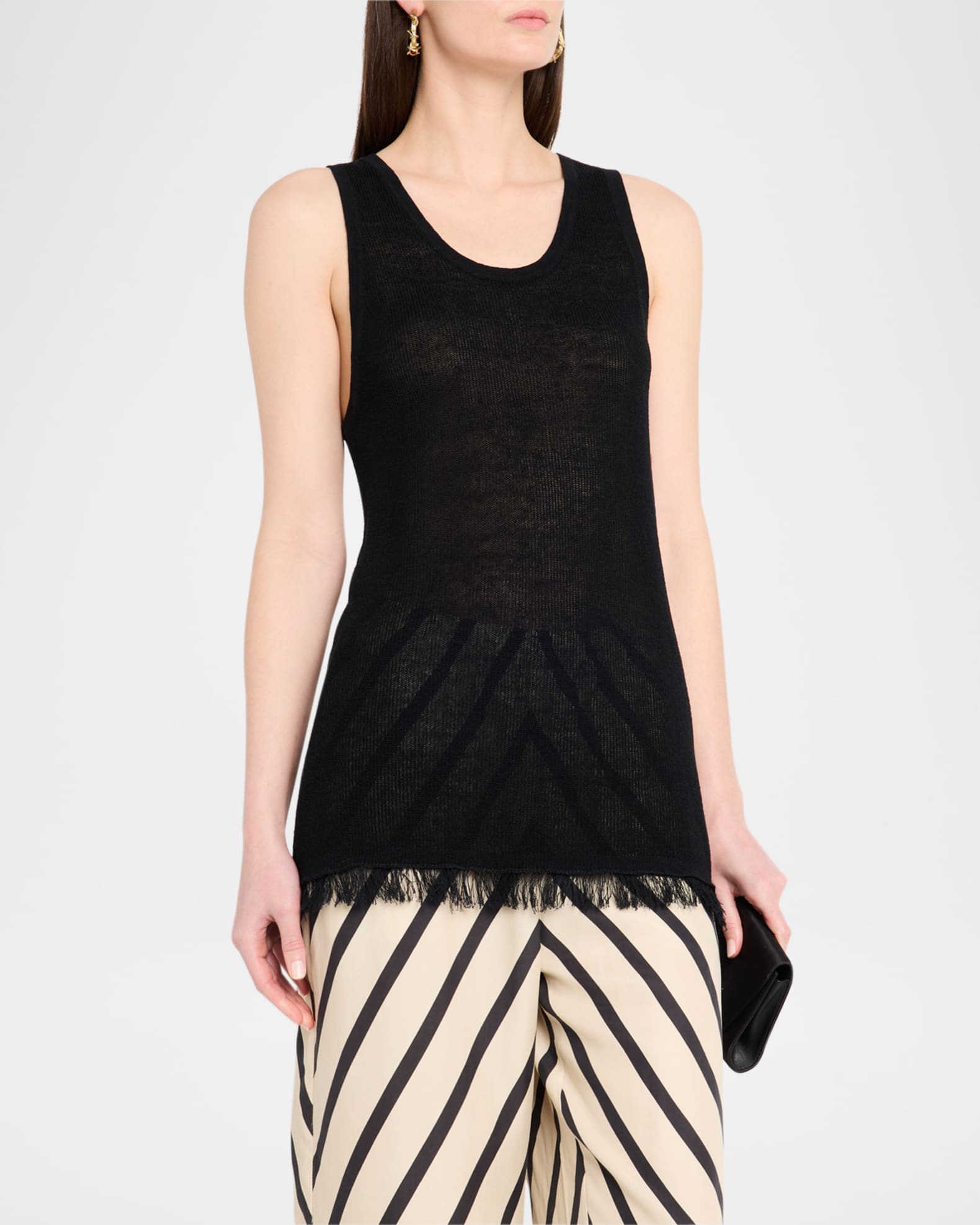 By Malene Birger Rhys Fringe-Hem Knit Tank | Neiman Marcus
