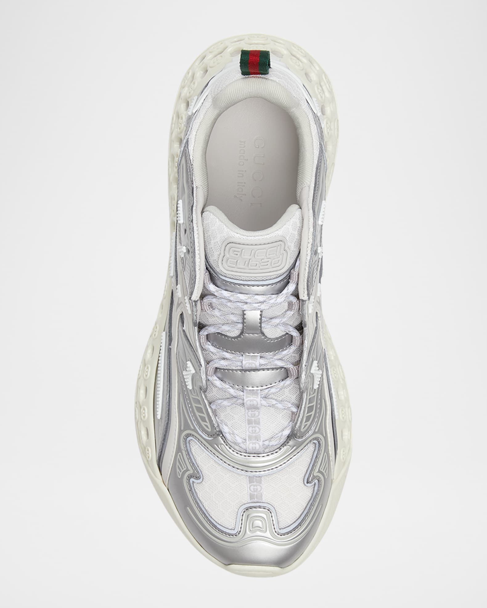 Gucci Men's cub3d Metallic Demetra and Mesh Runner Sneakers | Neiman Marcus