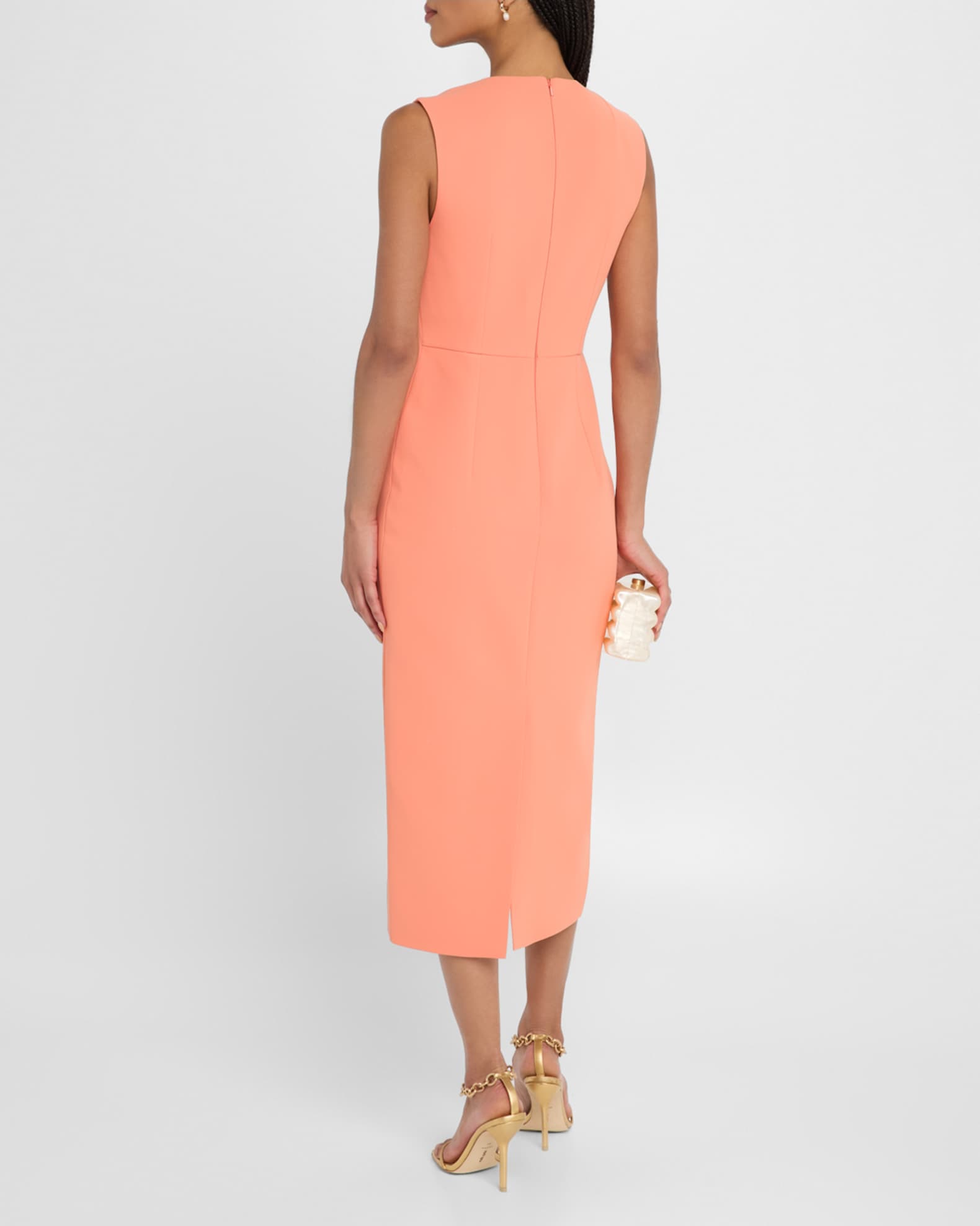 E.Stott Mila Pleated Sleeveless Midi Dress | Neiman Marcus