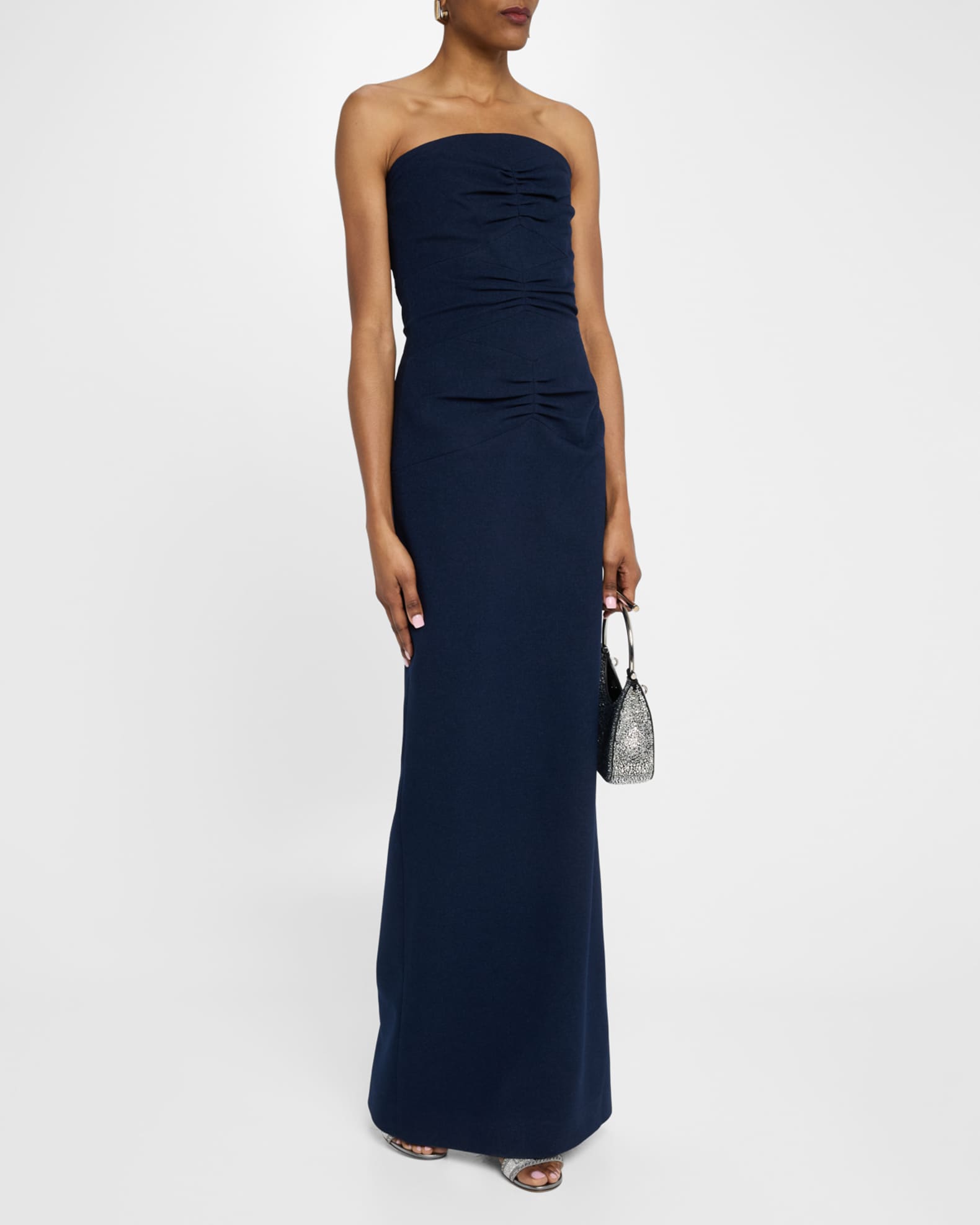 E.Stott Wallis Strapless Cady Column Gown | Neiman Marcus