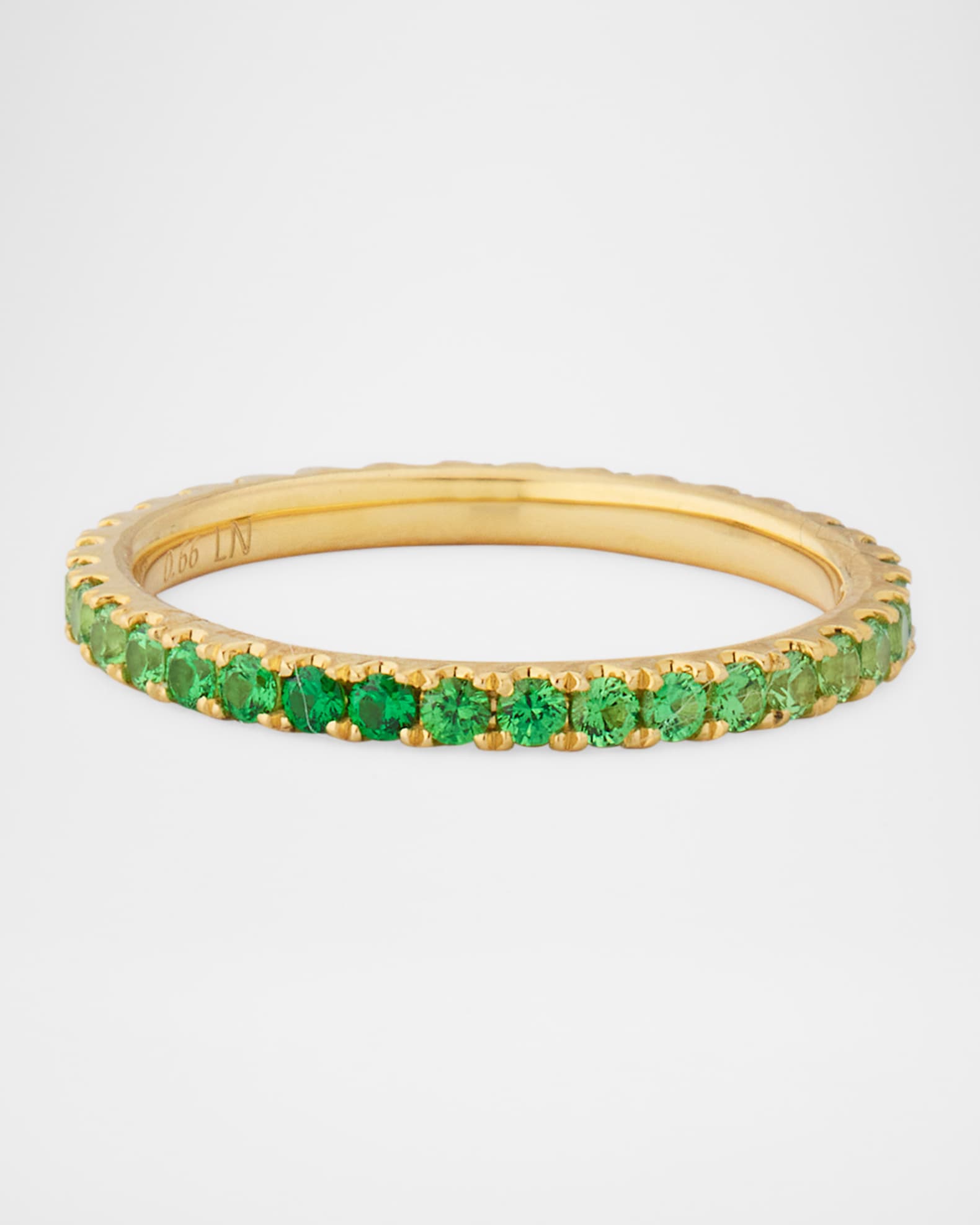 Lisa Nik 18K Yellow Gold Tsavorite Garnet Ring | Neiman Marcus