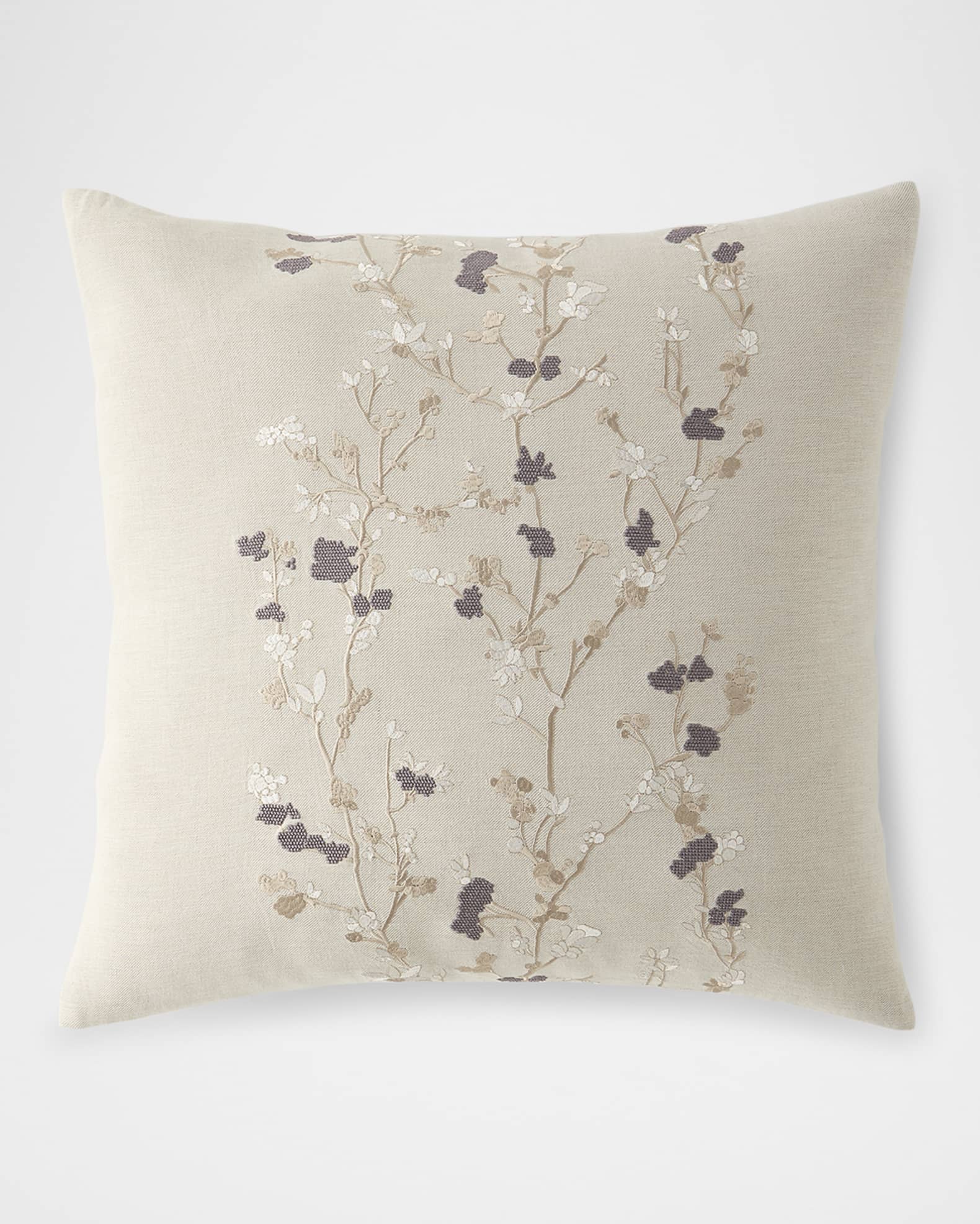 Callisto Home Nieporte Floral Decorative Pillow, 22" Square | Neiman Marcus