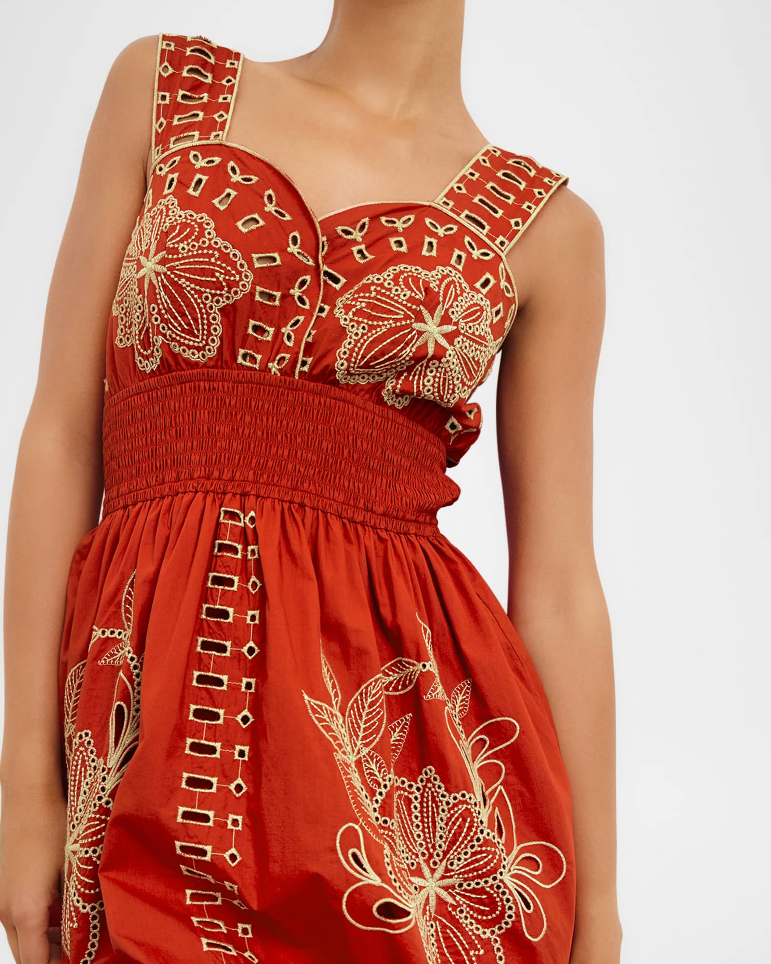 Rails Fawn Embroidered Midi Dress | Neiman Marcus