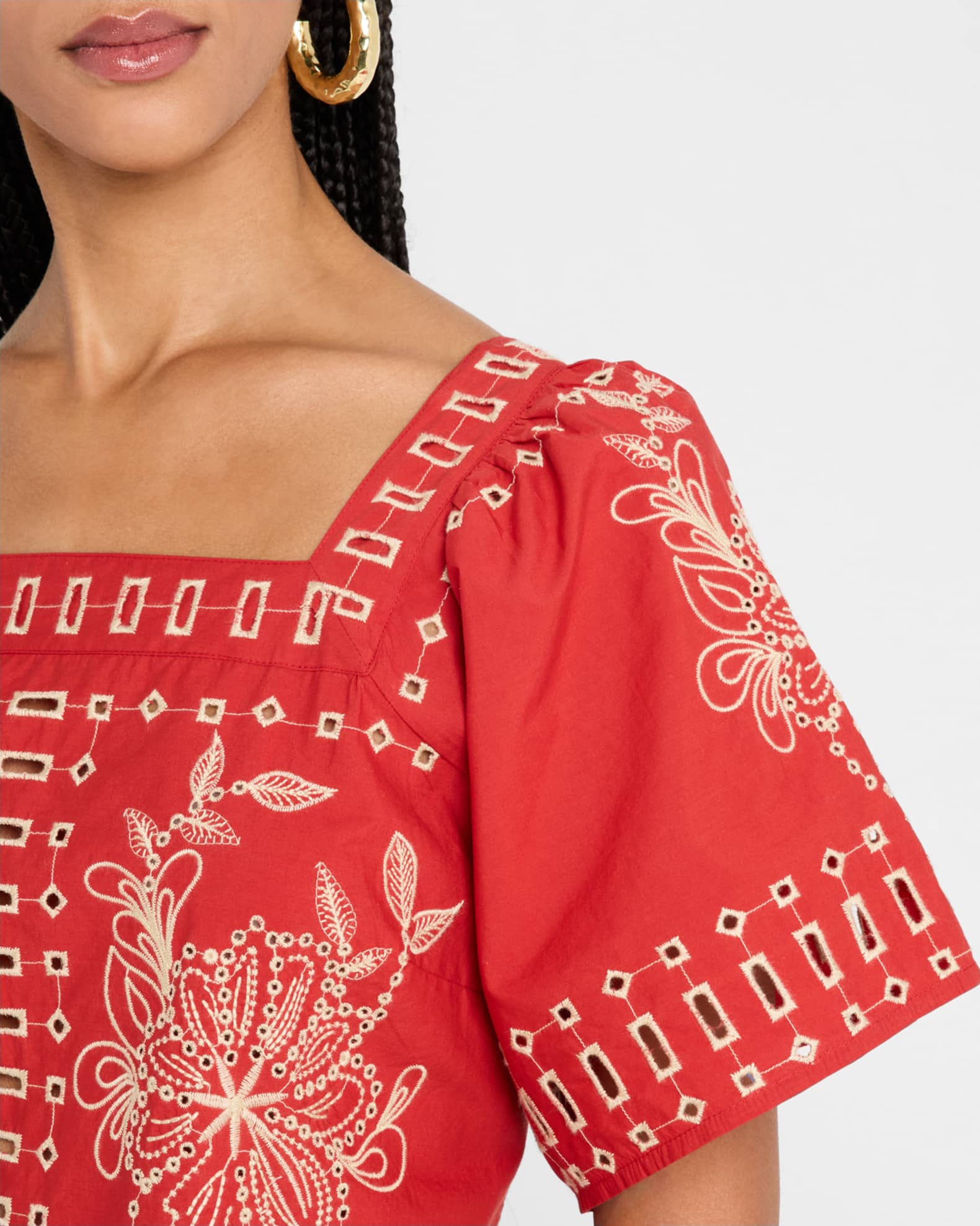 Rails Laine Embroidered Top | Neiman Marcus