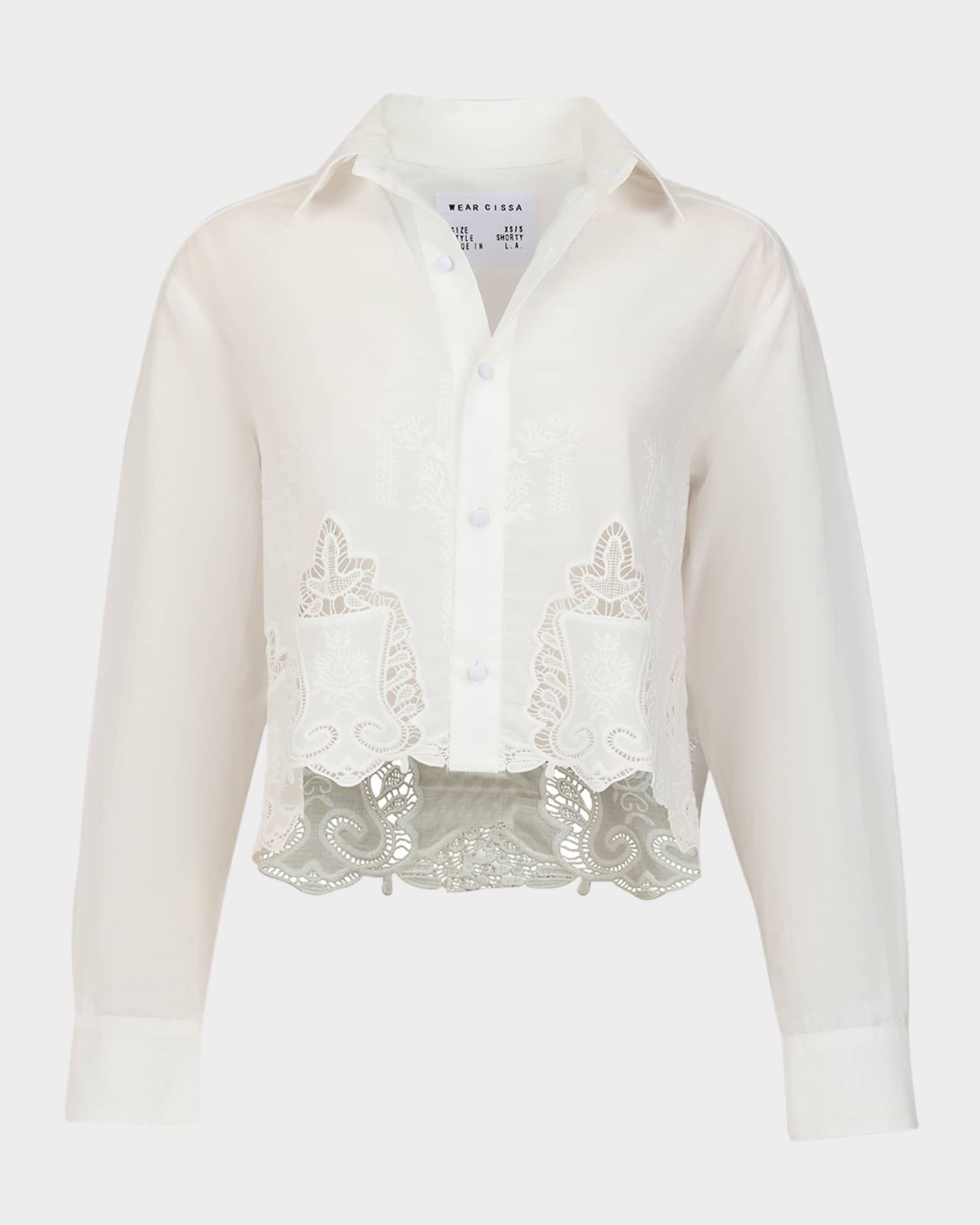 CISSA The Shorty Cropped Shirt | Neiman Marcus