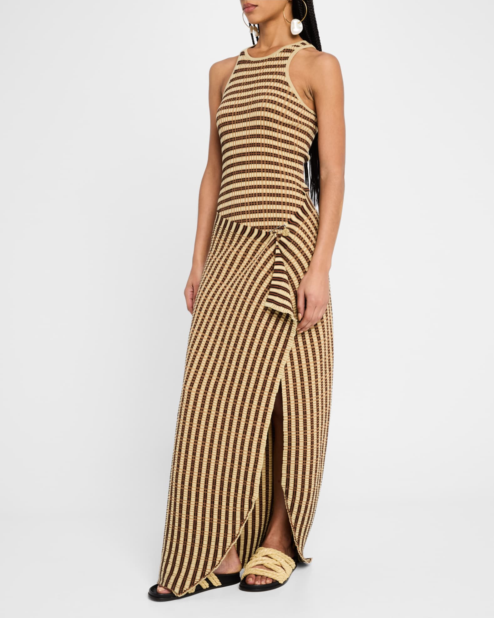 Nanushka Aliki Sleeveless Wrap Dress | Neiman Marcus
