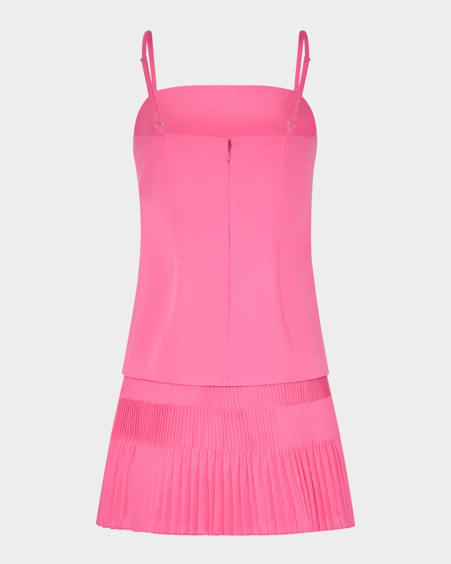 Milly Nola Pleated Flounce Cotton Poplin Mini Dress | Neiman Marcus