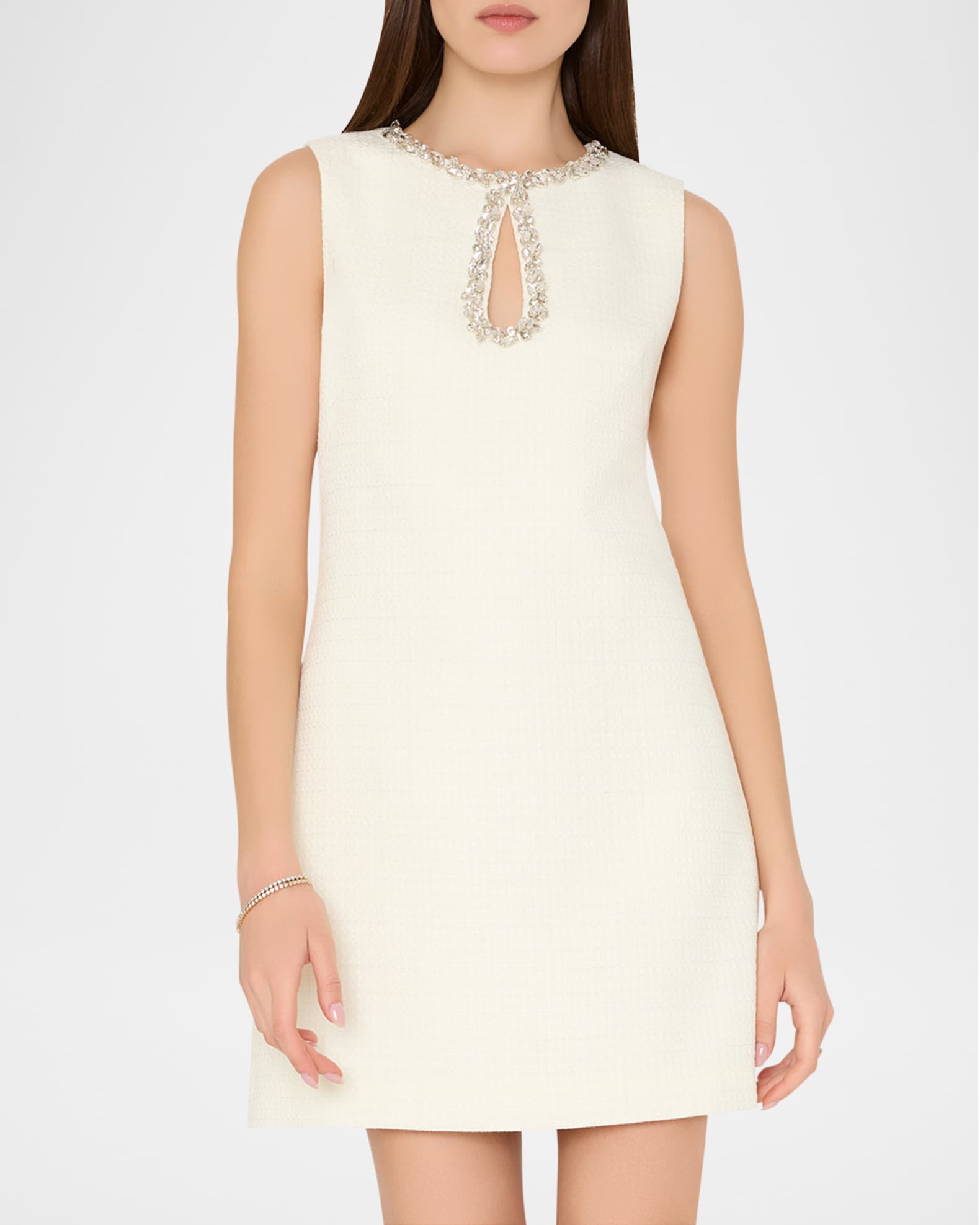 Milly Eden Embellished Bouclé Mini Dress | Neiman Marcus
