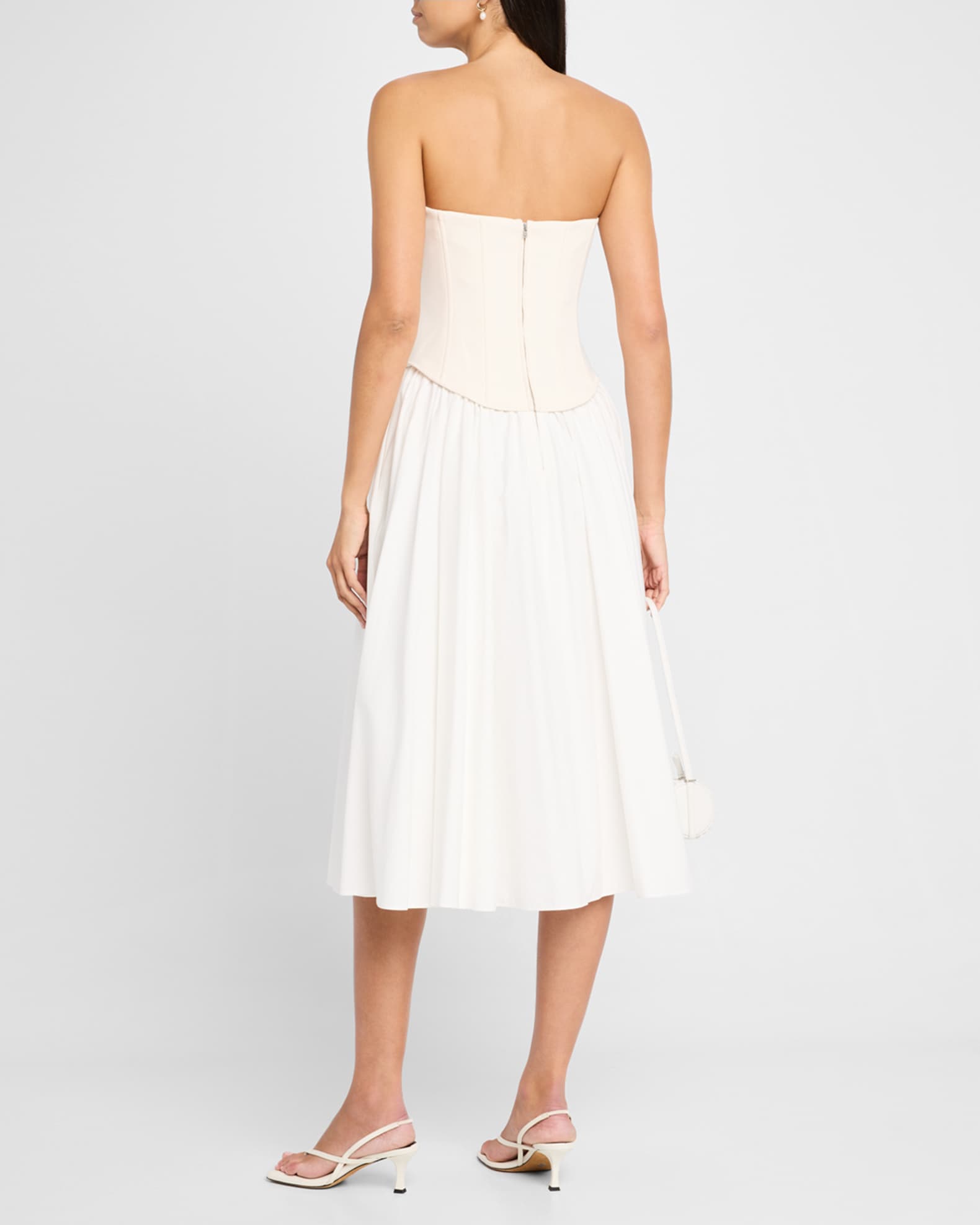 Toccin Melody Corset Combo Midi Dress | Neiman Marcus