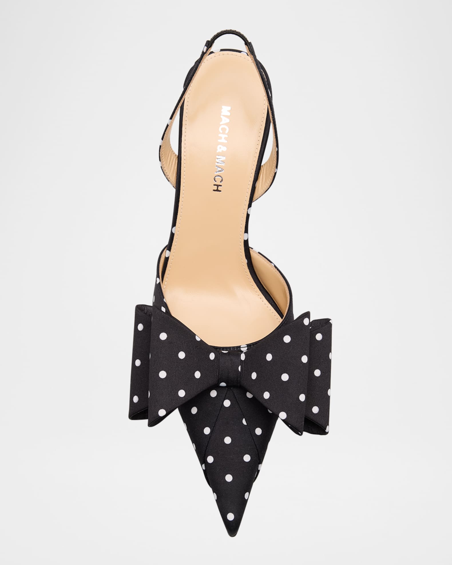 MACH & MACH Le Cadeau Polka Dot Singback Pumps | Neiman Marcus