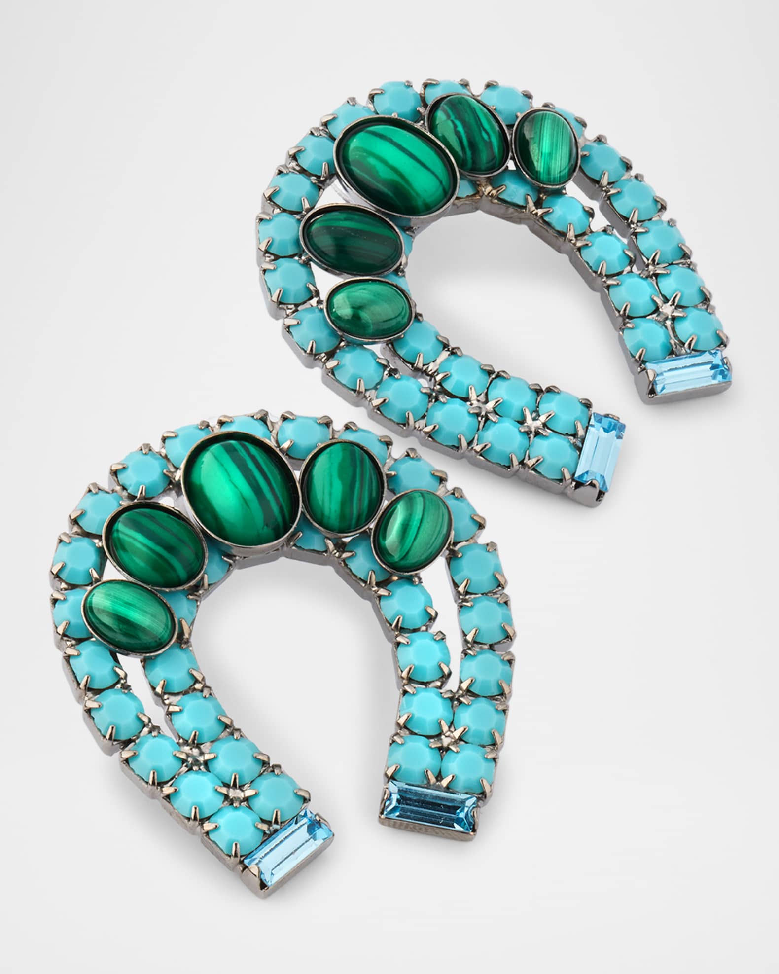 Elizabeth Cole Althea Earrings in Malachite Turquoise | Neiman Marcus